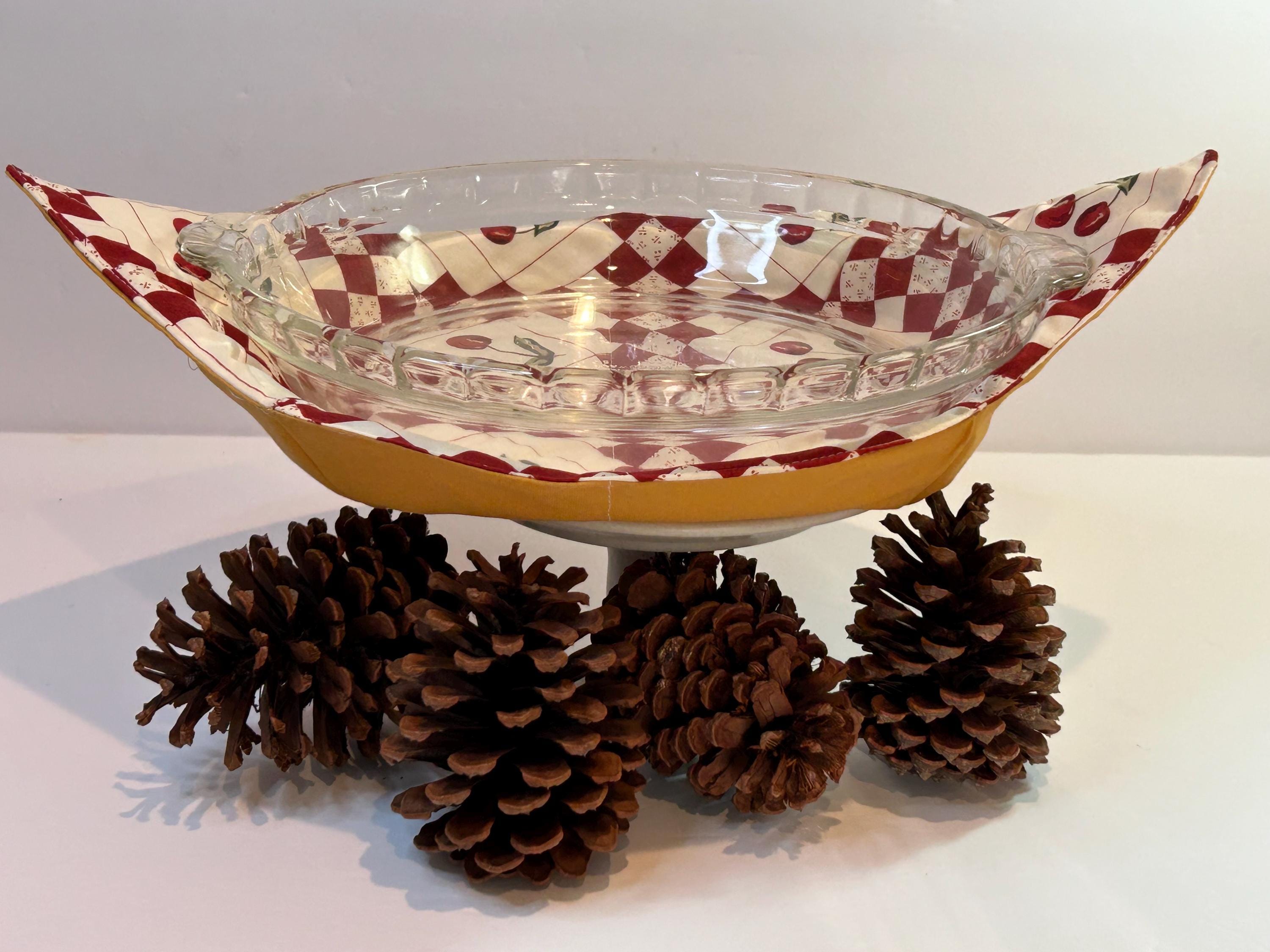 Reversible Pie Plate Cozy With Checker Board and Cherry Pattern - Etsy