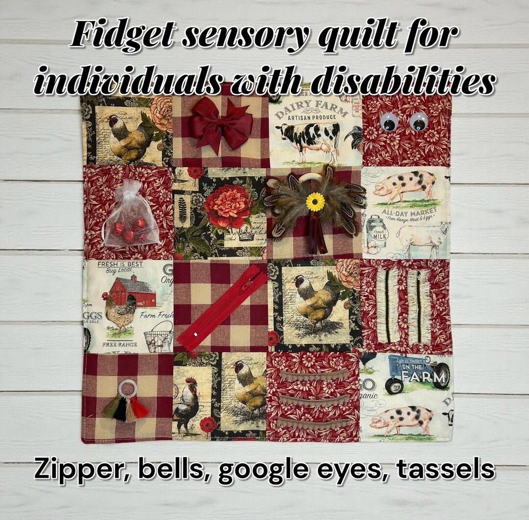 Fidget Sensory Quilt: Dementia, Alzheimer's, Autism Relief Farm Life - Etsy