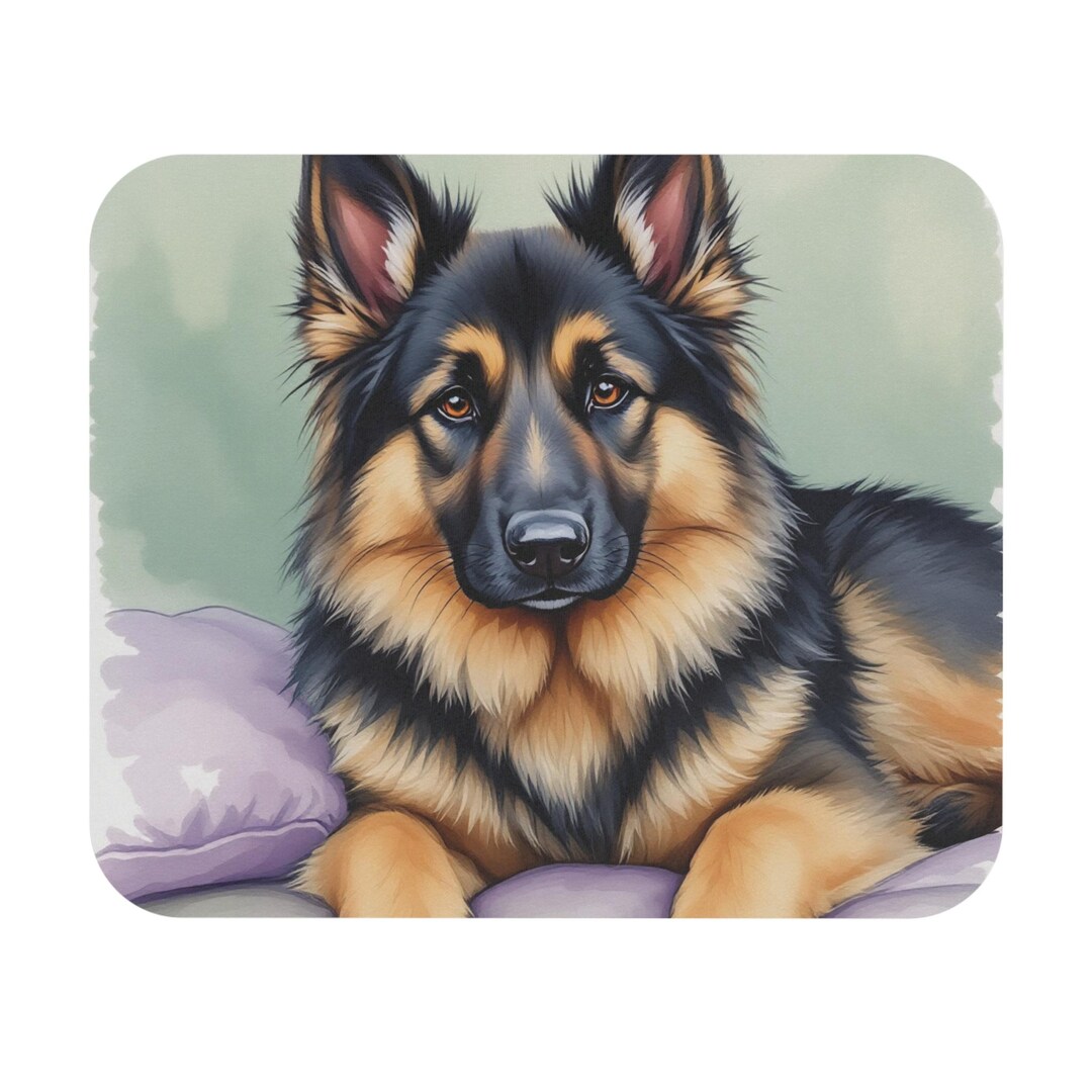 German Shepherd Dog Mouse Pad, Cute Pet Desk Accessory, Gift for Dog ...