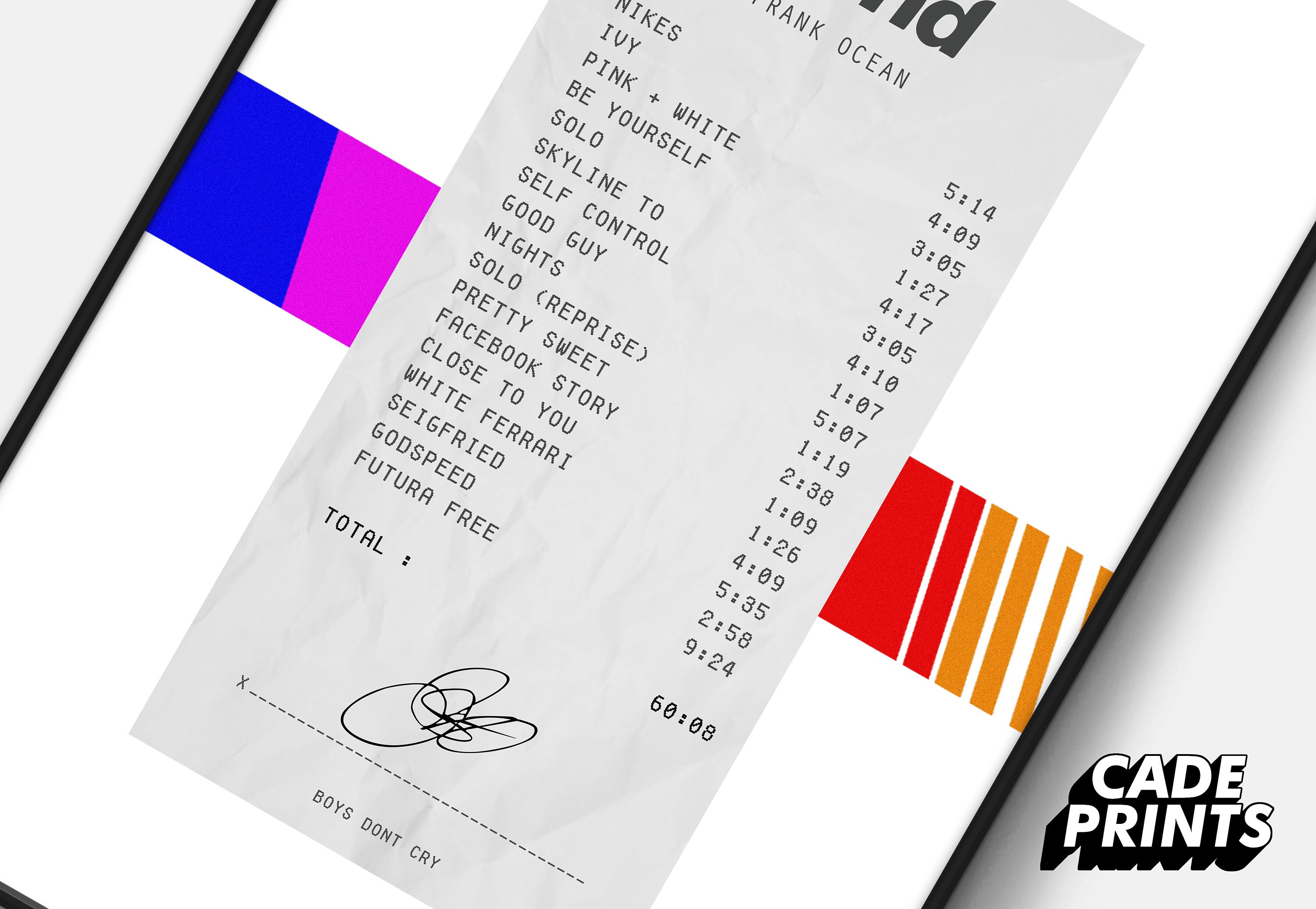 Blonde Album Receipt - Poster sold by Tribunal Unknown | SKU 24345441 ...