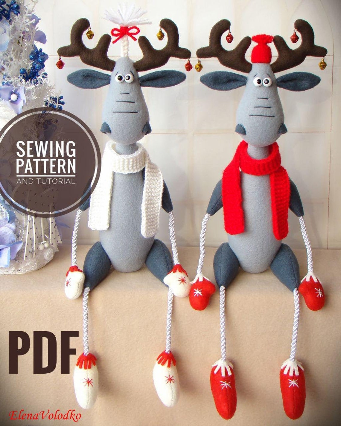 Sewing Pattern Deer Sewing Pattern PDF Soft Toy Pattern New - Etsy