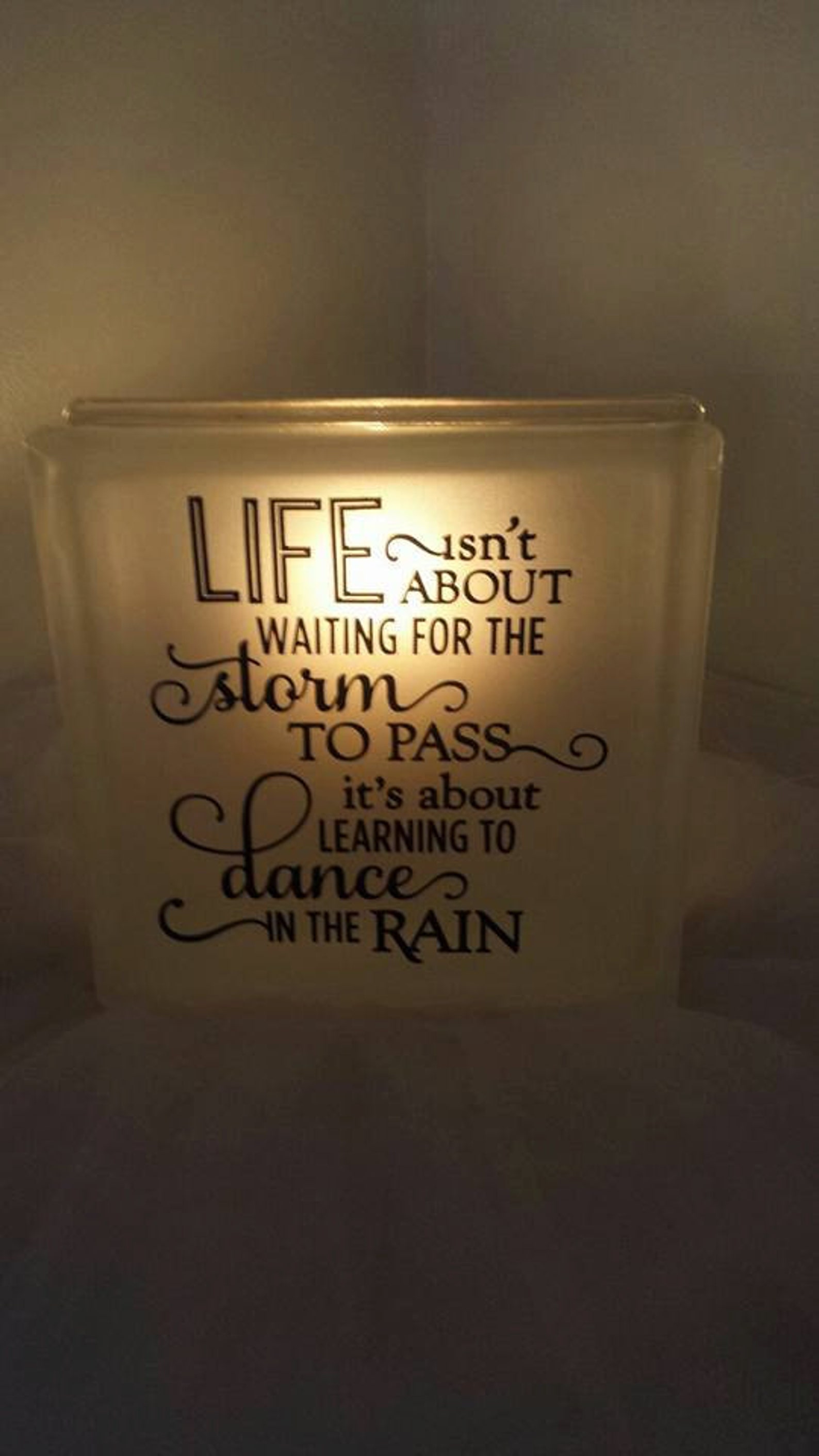 Glass Block With Vinyl Quote - Etsy