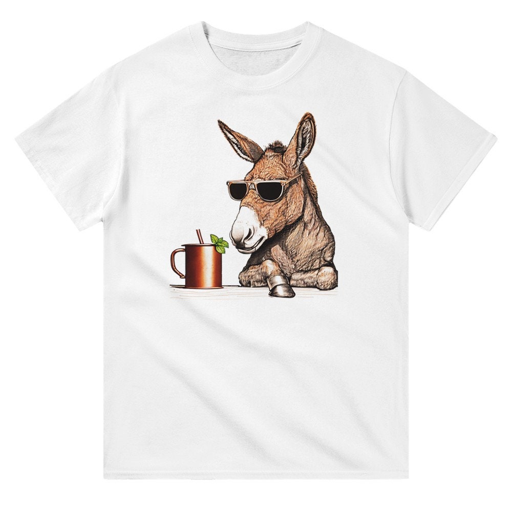 Cool Mule Sips a Moscow Mule Cocktail T-shirt Gift for Drink Lovers ...