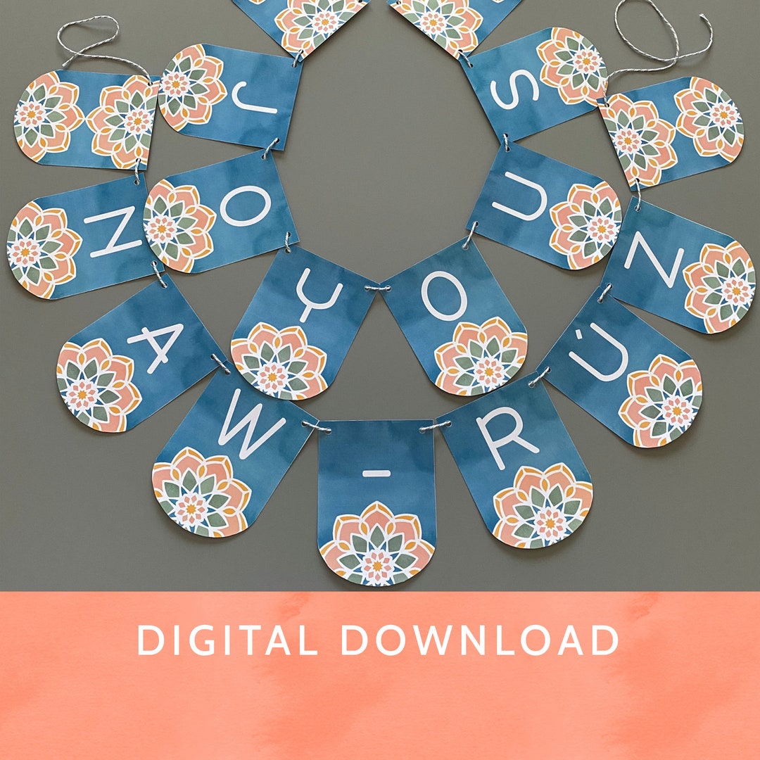 Digital Download - PDF File / Baha'i / Joyous Naw-ruz Banner / Blue ...