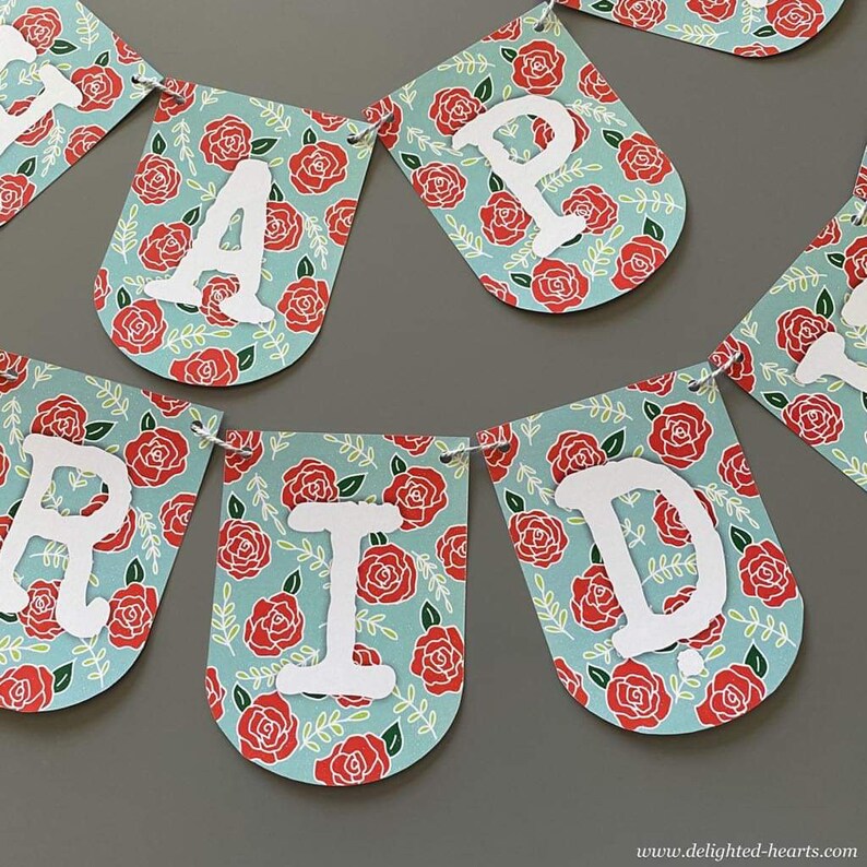 Digital Download - PDF File / Bahai Banner / Happy Ridvan / Roses ...