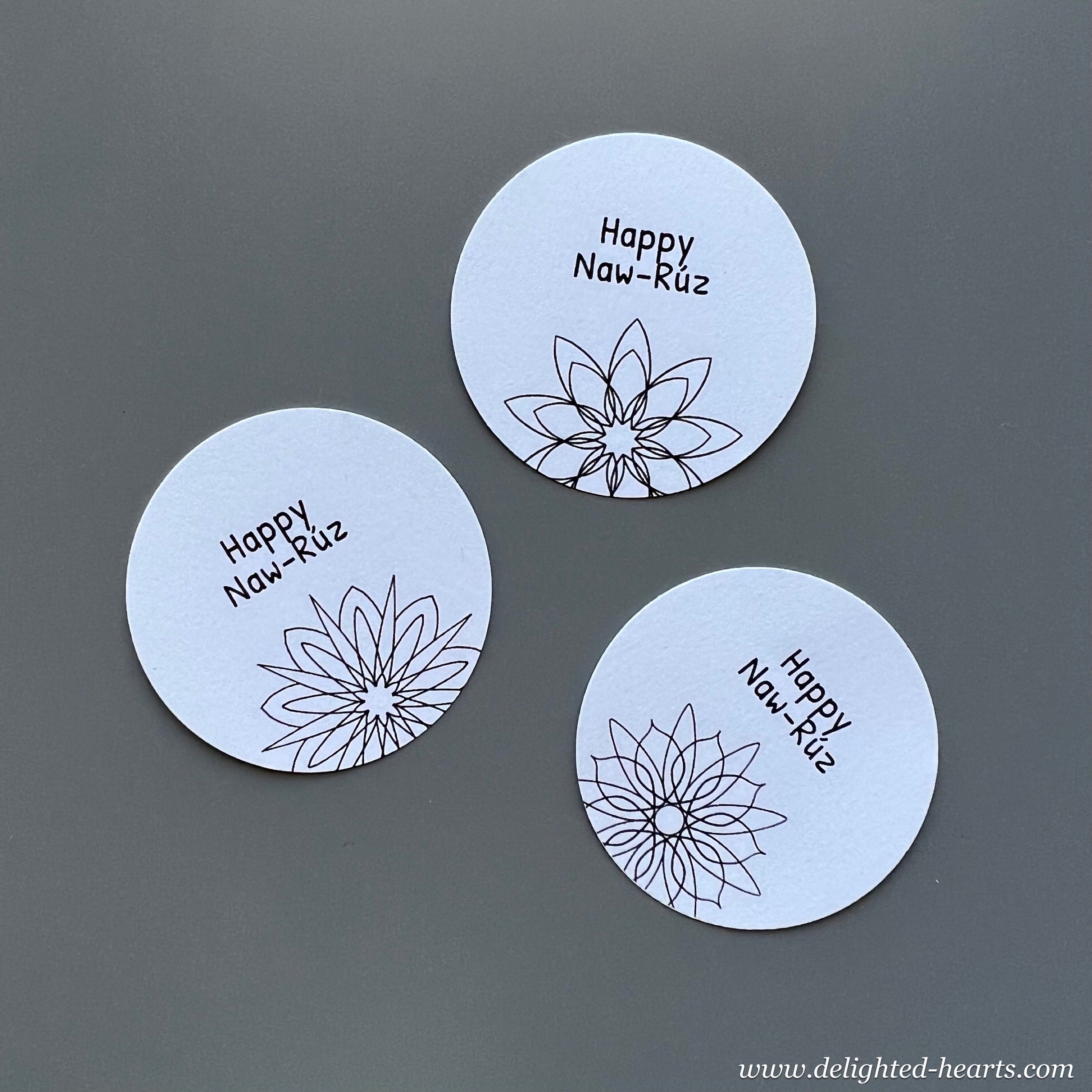 Digital Download PDF File / Baha'i / Bahai / Lollipop Tags / Black ...