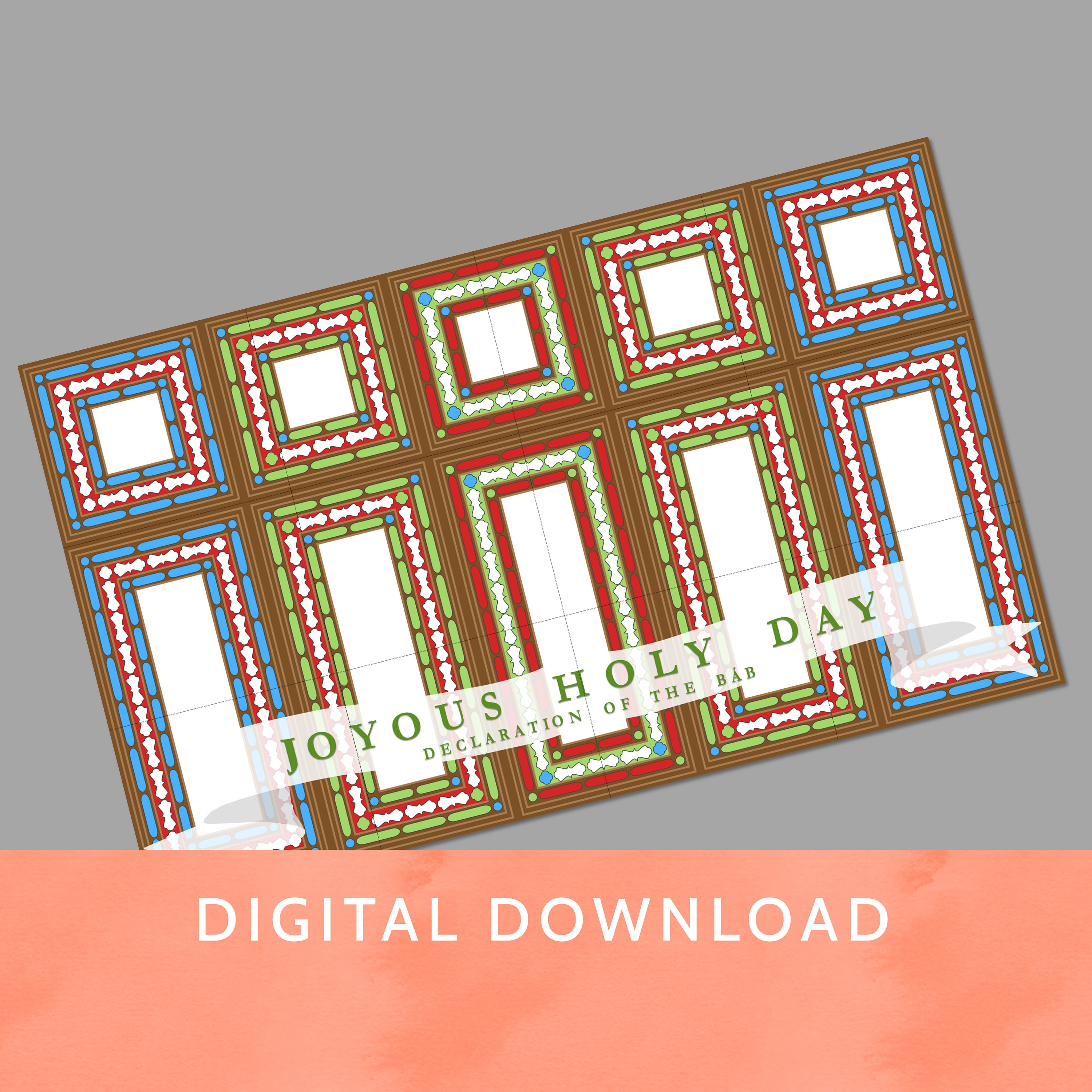 Digital Download - PDF File / Baha'i /printable JOYOUS HOLYDAY Poster ...