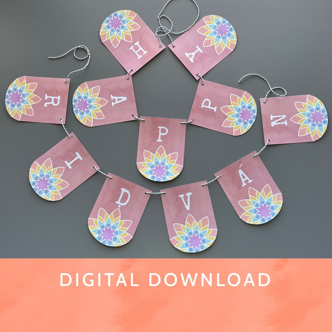 Digital Download - PDF File / Baha'i / Bahai / Multicolor Banner ...