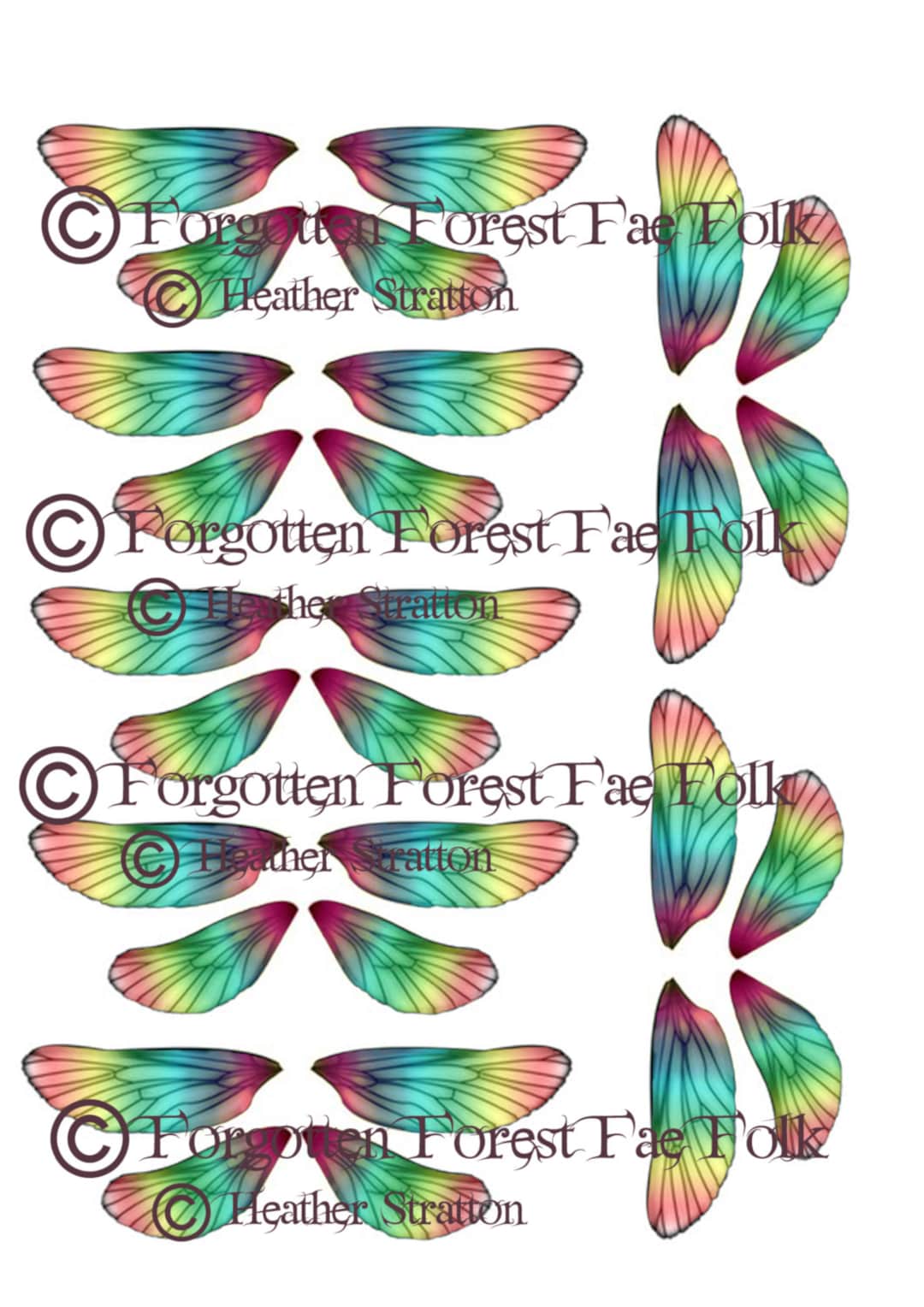 Rainbow Fairy Wings - Etsy