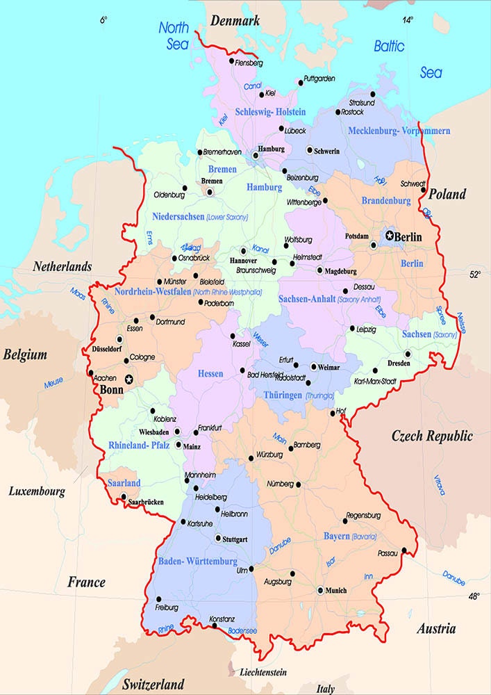 Map Of Germany World Map Poster Wall Art Kids Guessing Game | Etsy