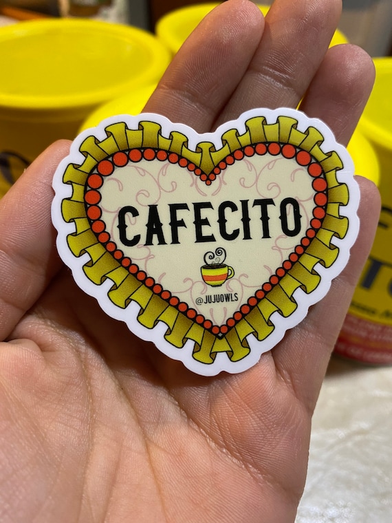 Cafecito Heart Sticker Cafecito Sticker Spanish Sticker - Etsy