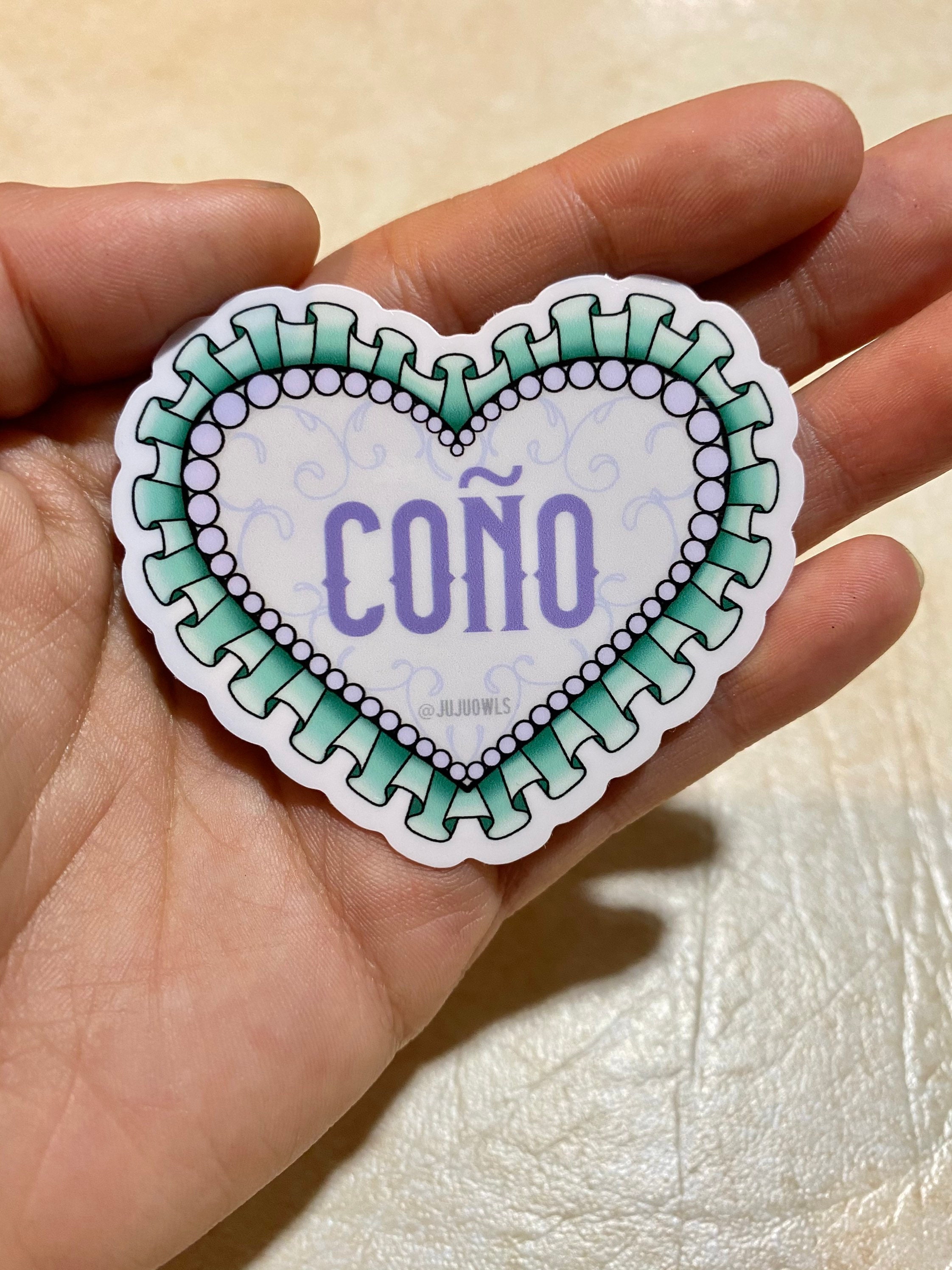 Coño Heart Sticker Cono Sticker Spanish Sticker Coño - Etsy UK