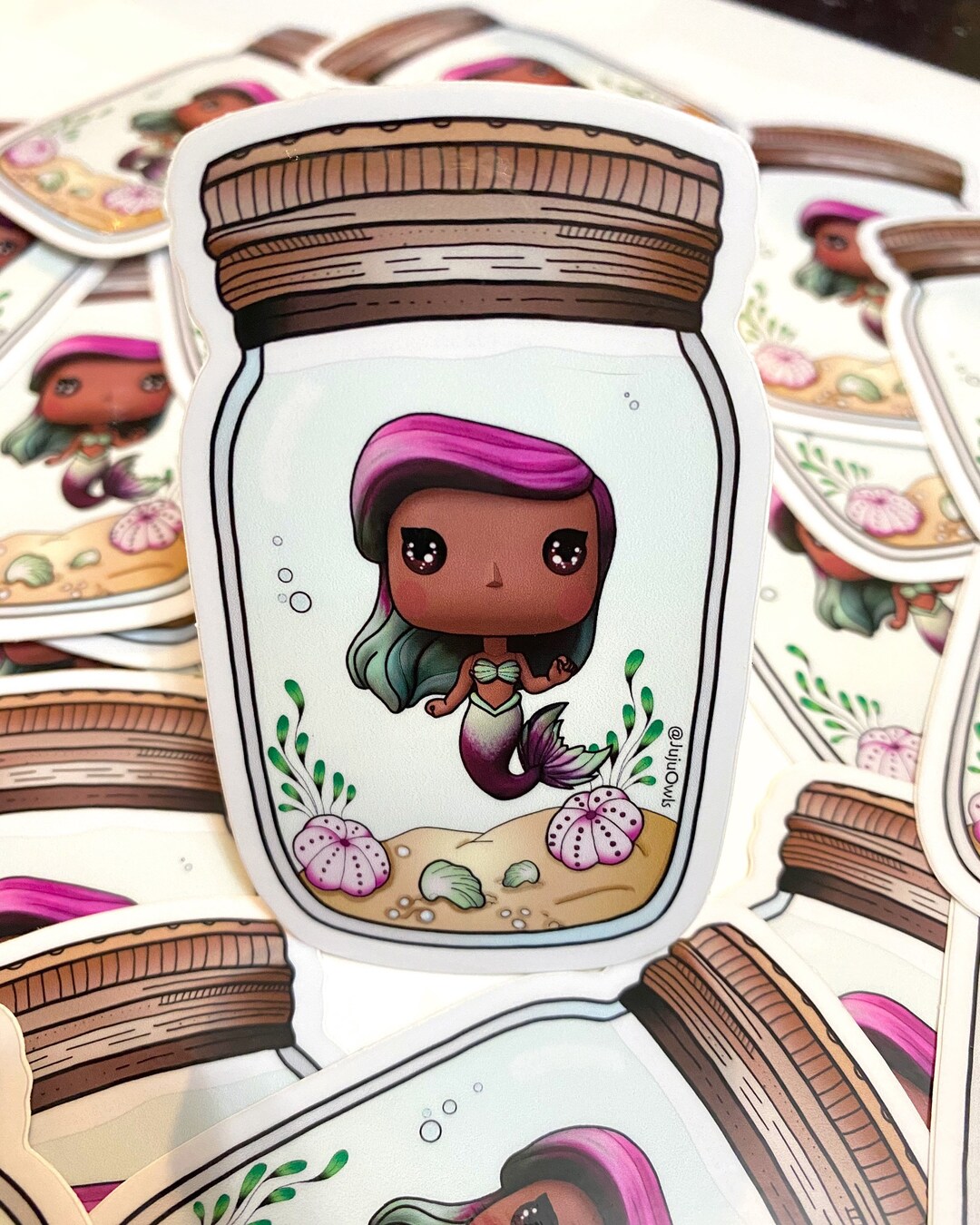 Mermaid Sticker, Mermaid in a Jar Sticker, Mermaid of Color Sticker ...