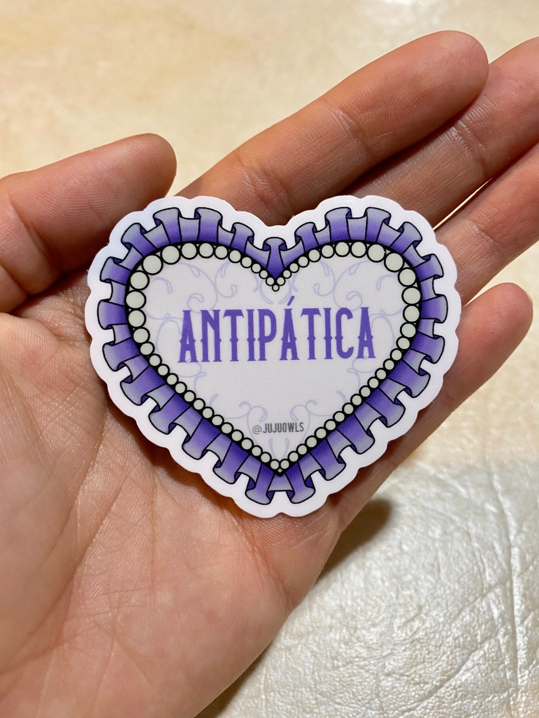 Antipática Heart Sticker, Spanish Sticker, Antipática Sticker - Etsy España