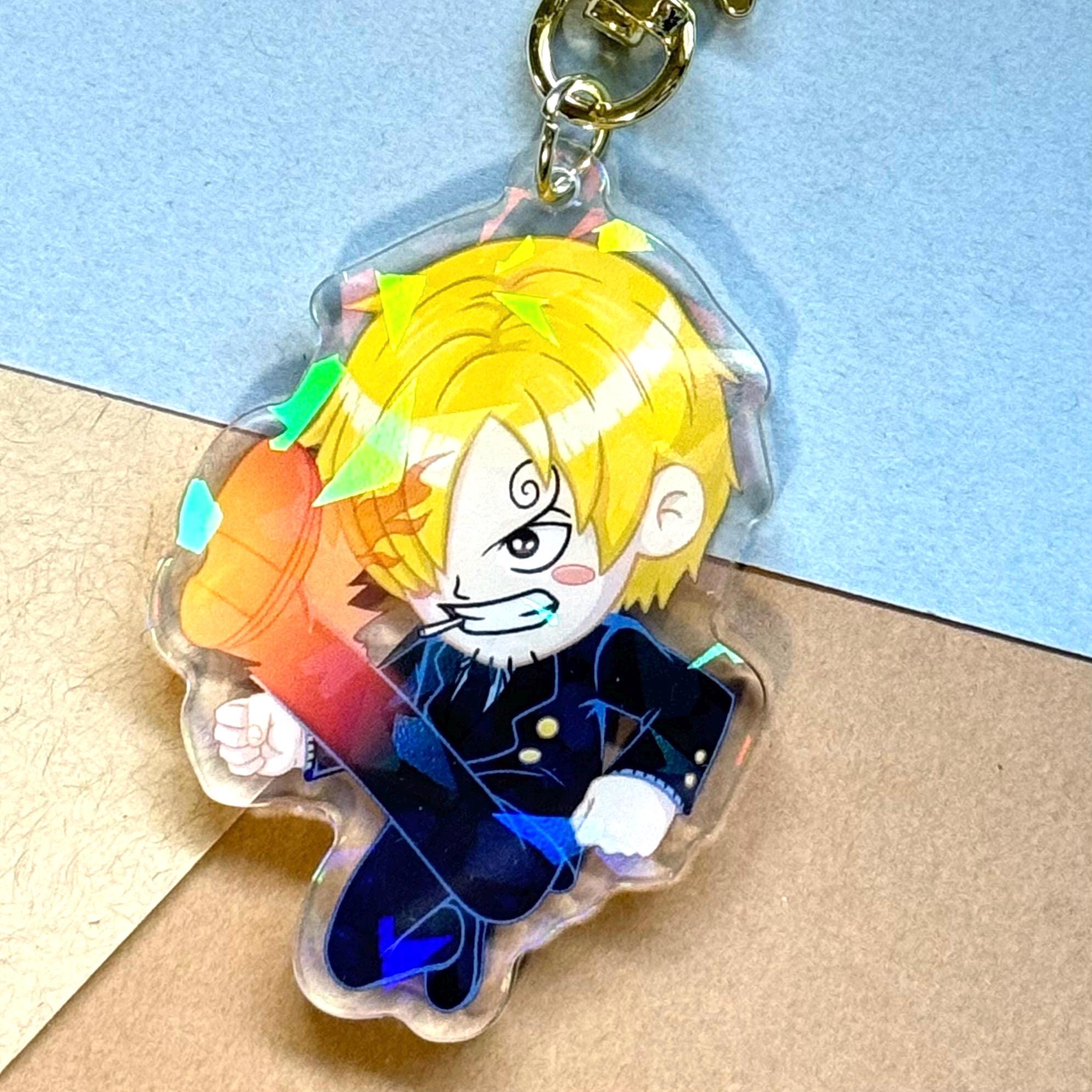 Chibi Pirate Acrylic Keychain: Double-sided Holographic Charm (2.5 Inch ...