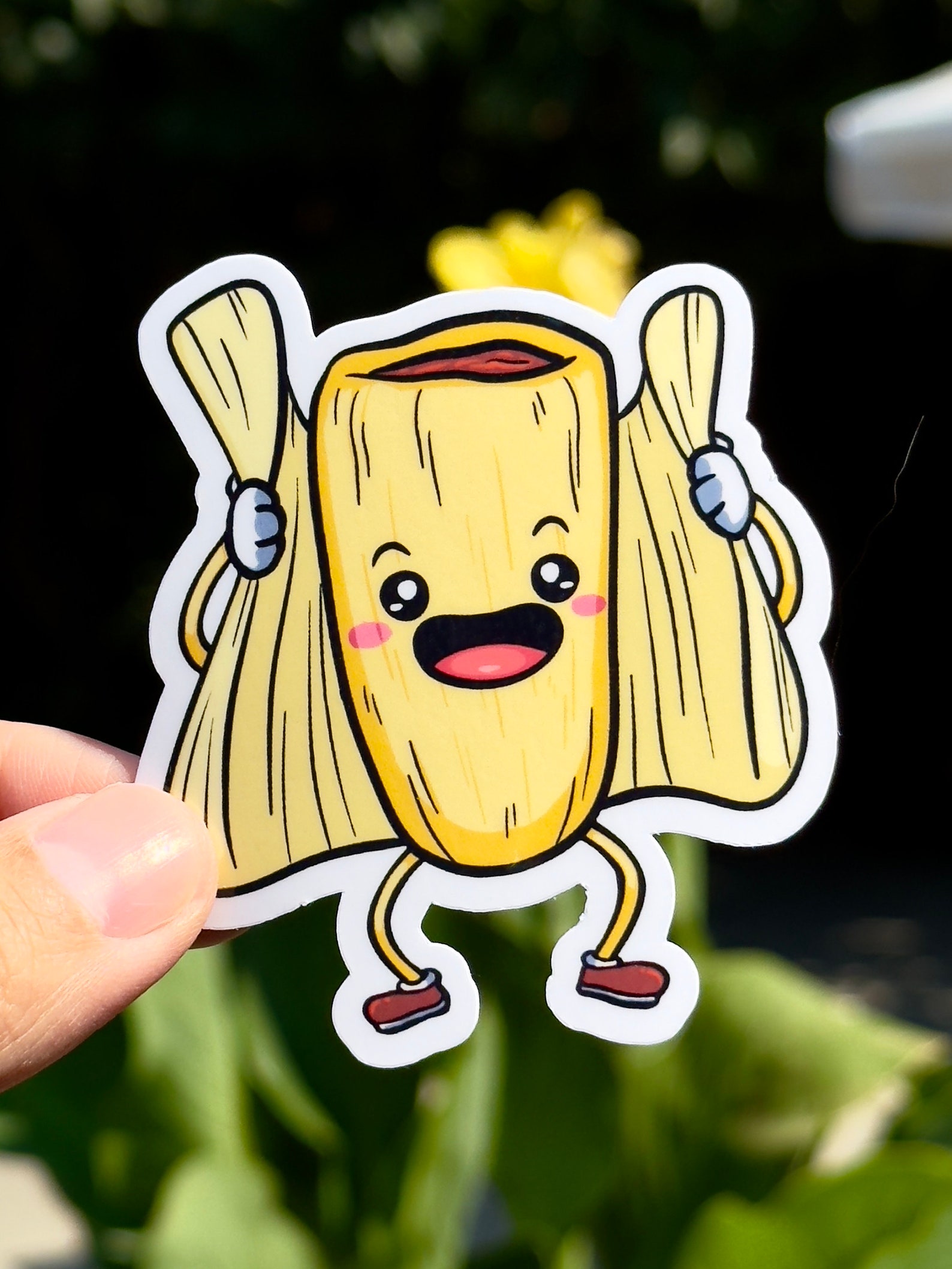 Hot Tamale Vinyl Sticker, Kawaii Food Decal, Waterproof Laptop Journal ...