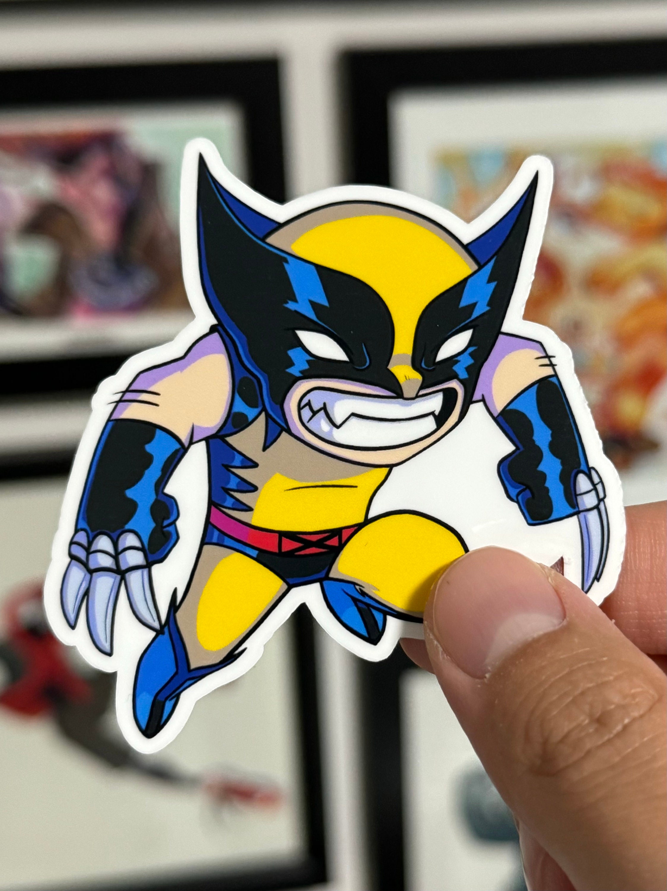 Cute Wolverine Waterproof Vinyl Sticker, Personal Space Laptop or Phone ...