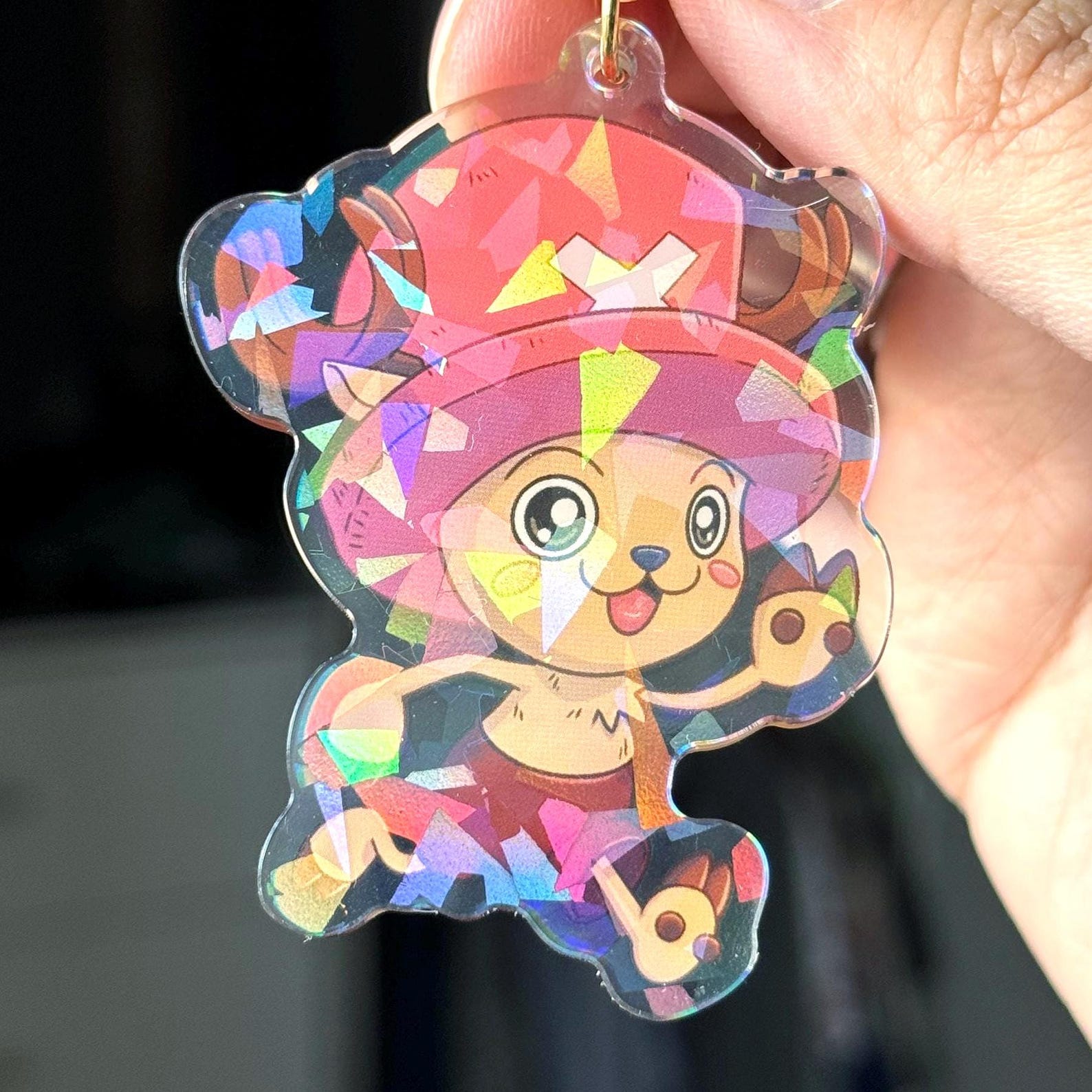 Chibi Pirate Acrylic Keychain: Double-sided Holographic Charm (2.5 Inch ...