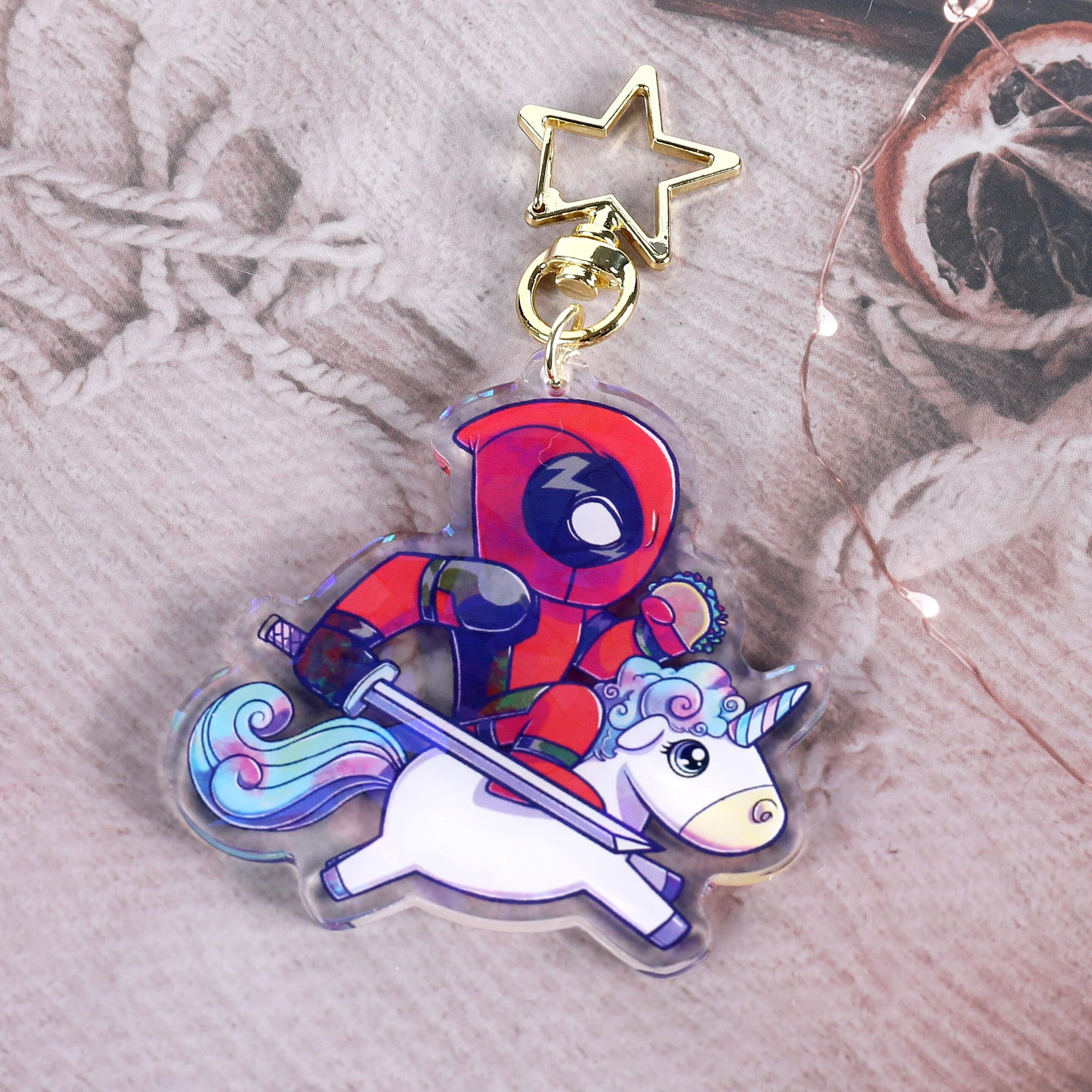 Cute Deadpool Acrylic Keychain, Kawaii Double-sided 2.5 Inch ...