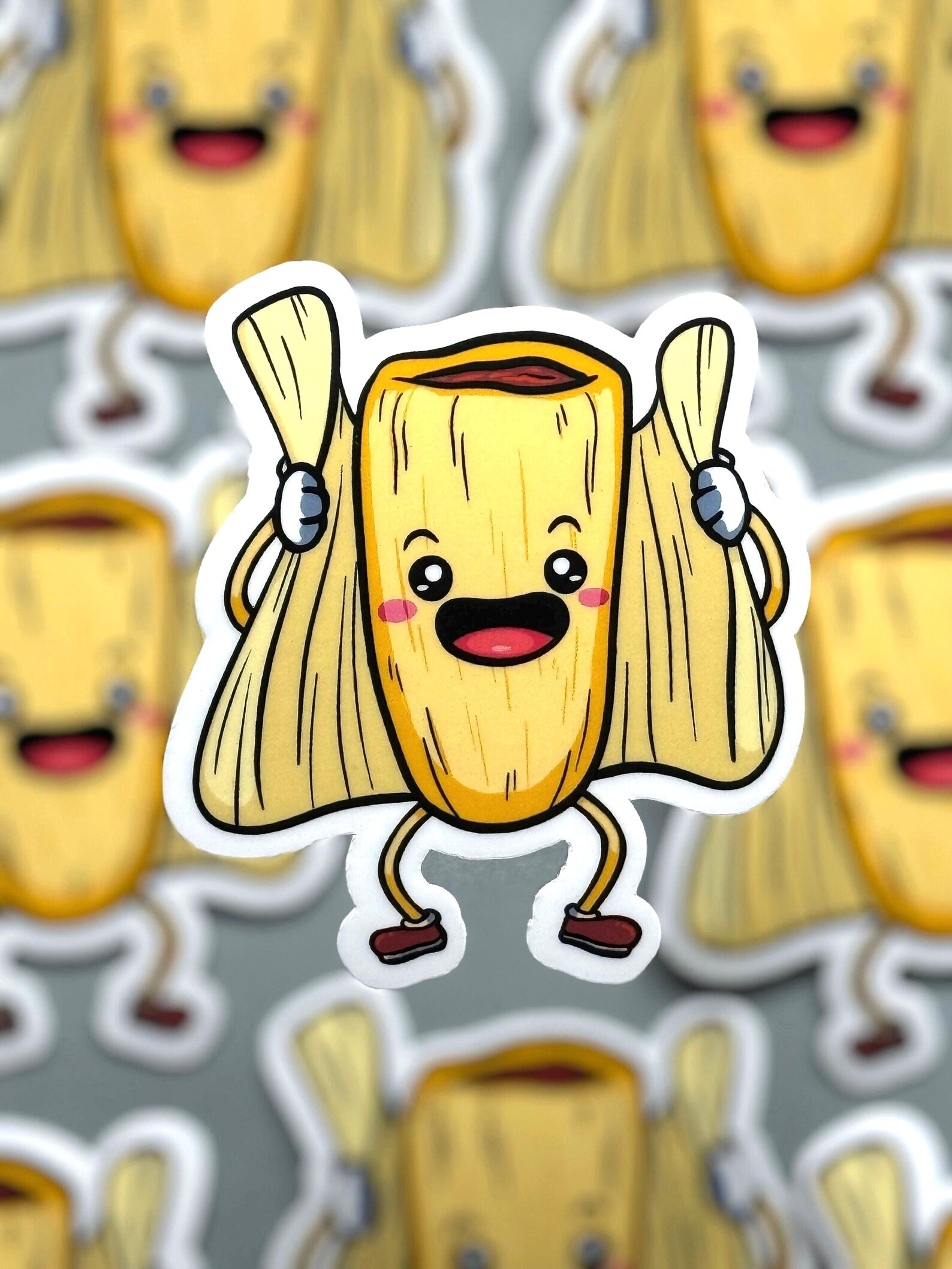 Cute Hot Tamale Waterproof Vinyl Sticker, Personal Space Laptop Phone ...