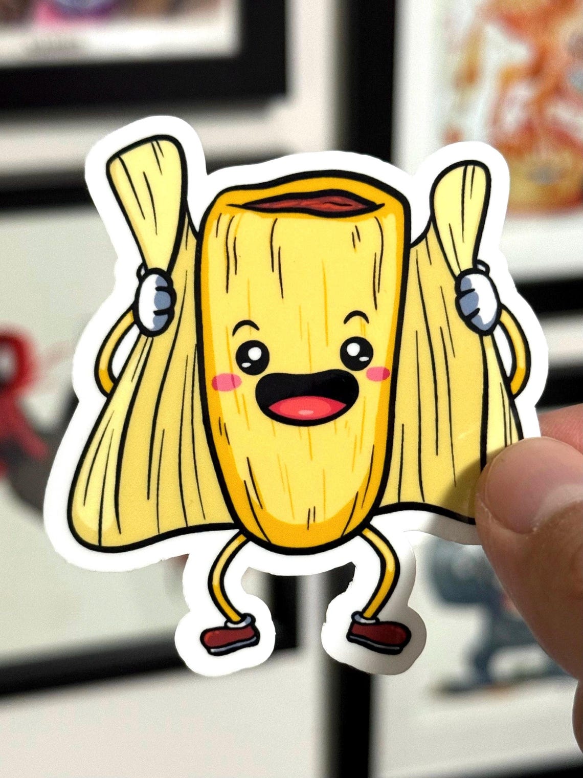 Cute Hot Tamale Waterproof Vinyl Sticker, Personal Space Laptop Phone ...
