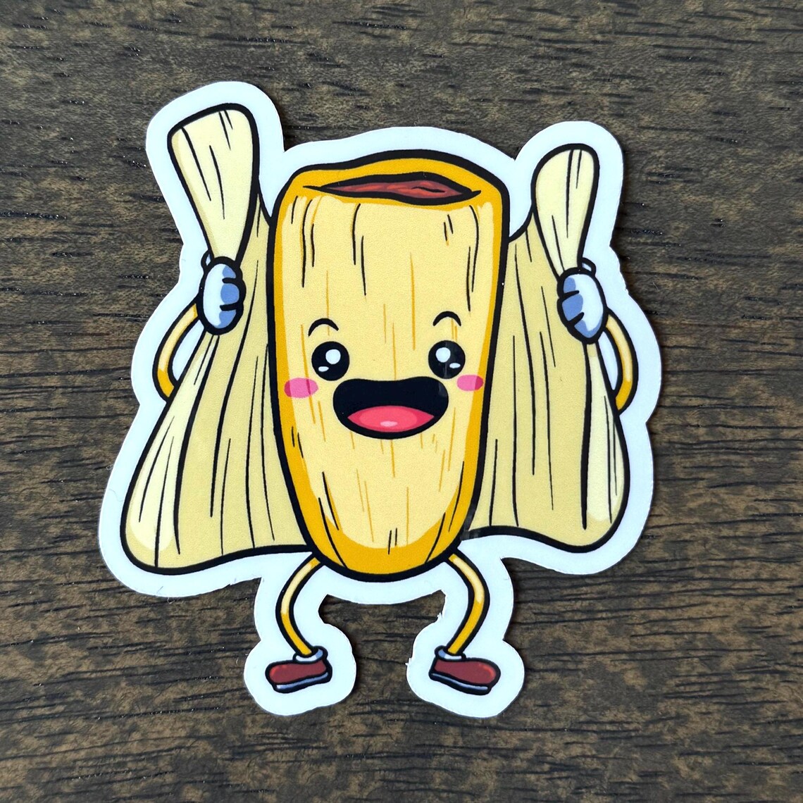 Hot Tamale Vinyl Sticker, Kawaii Food Decal, Waterproof Laptop Journal ...