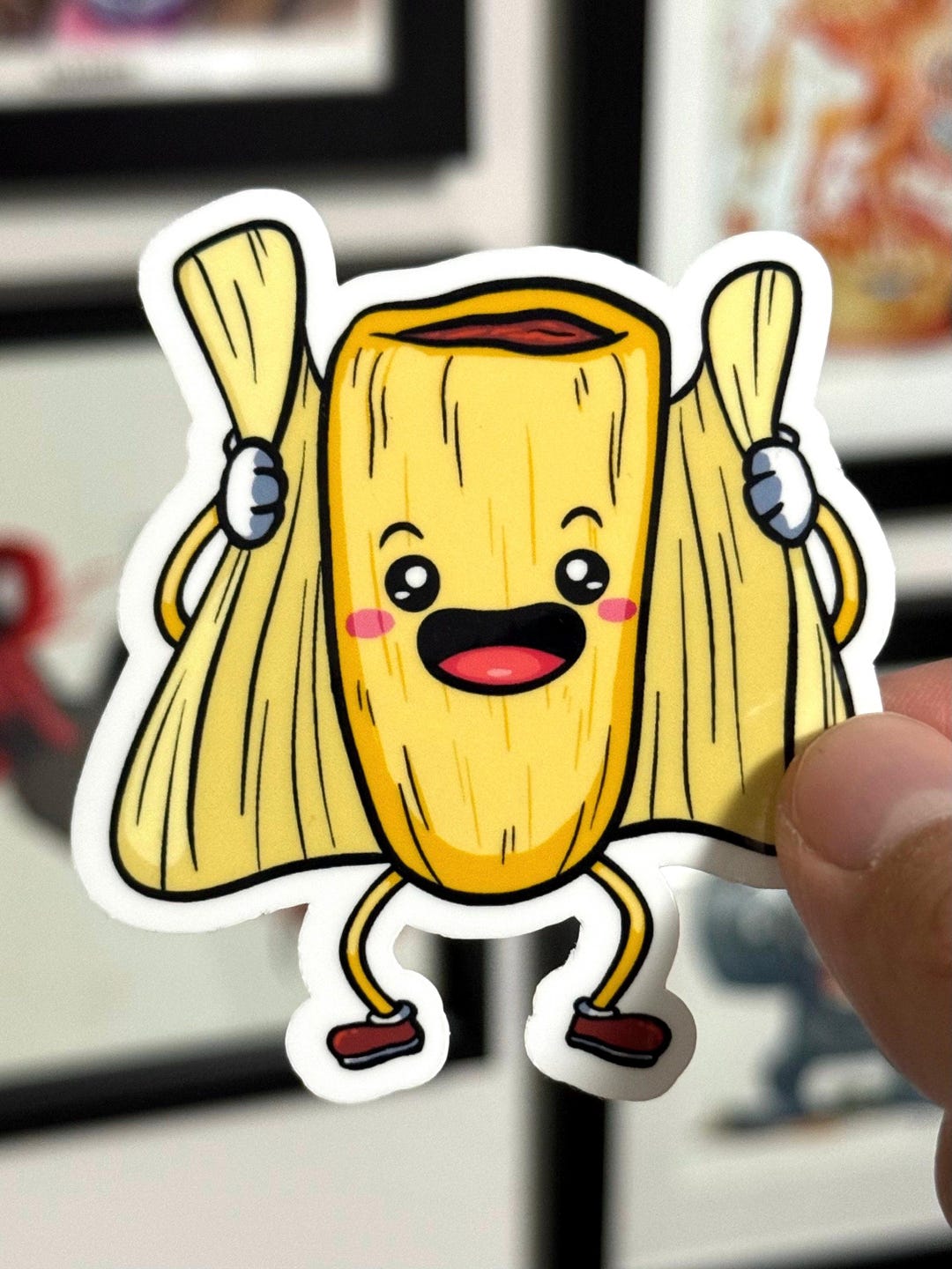 Cute Hot Tamale Waterproof Vinyl Sticker, Personal Space Laptop Phone ...