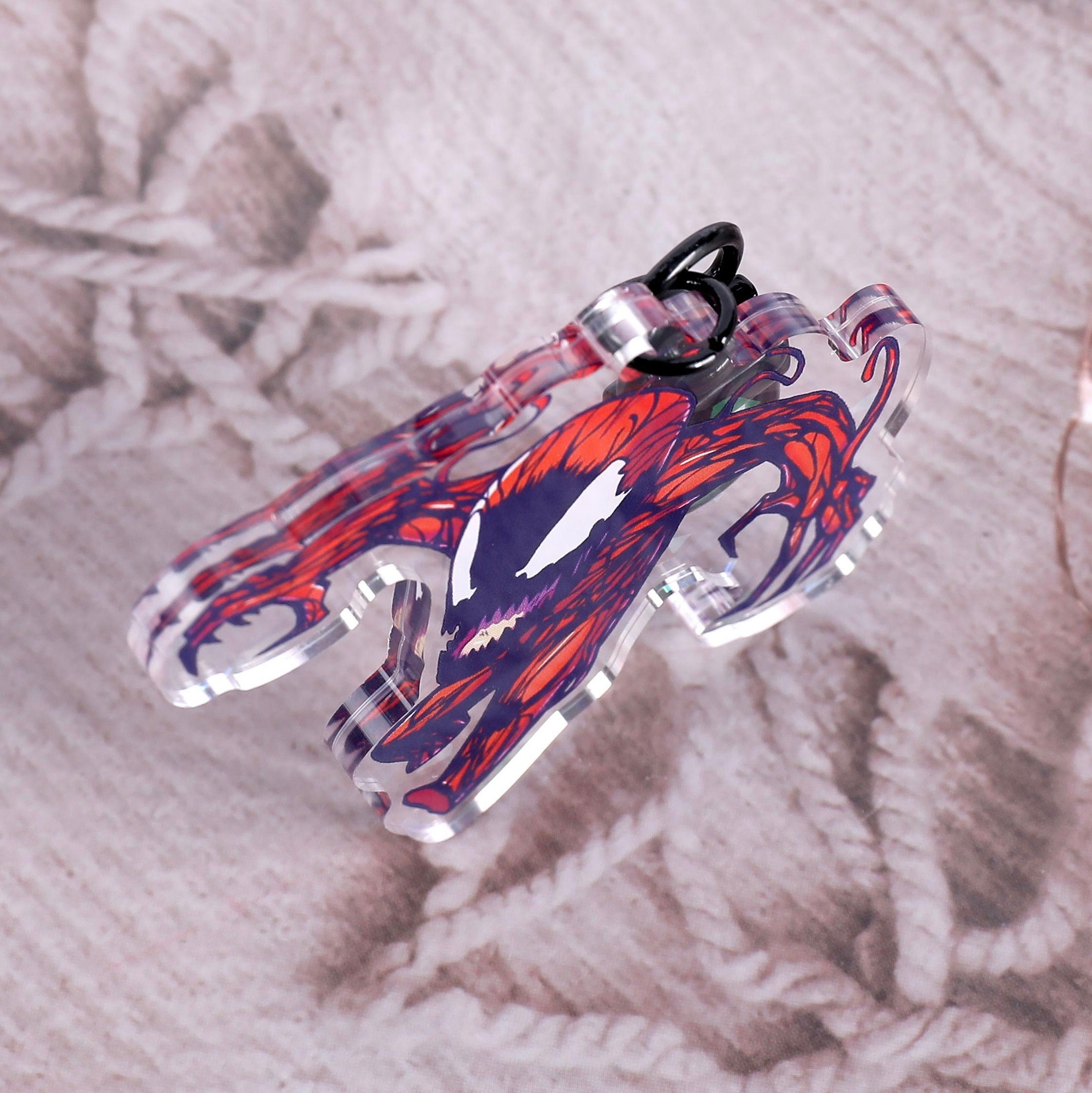Cute Carnage Acrylic Charm, Kawaii Keychain Double-sided 2.5 Inch ...