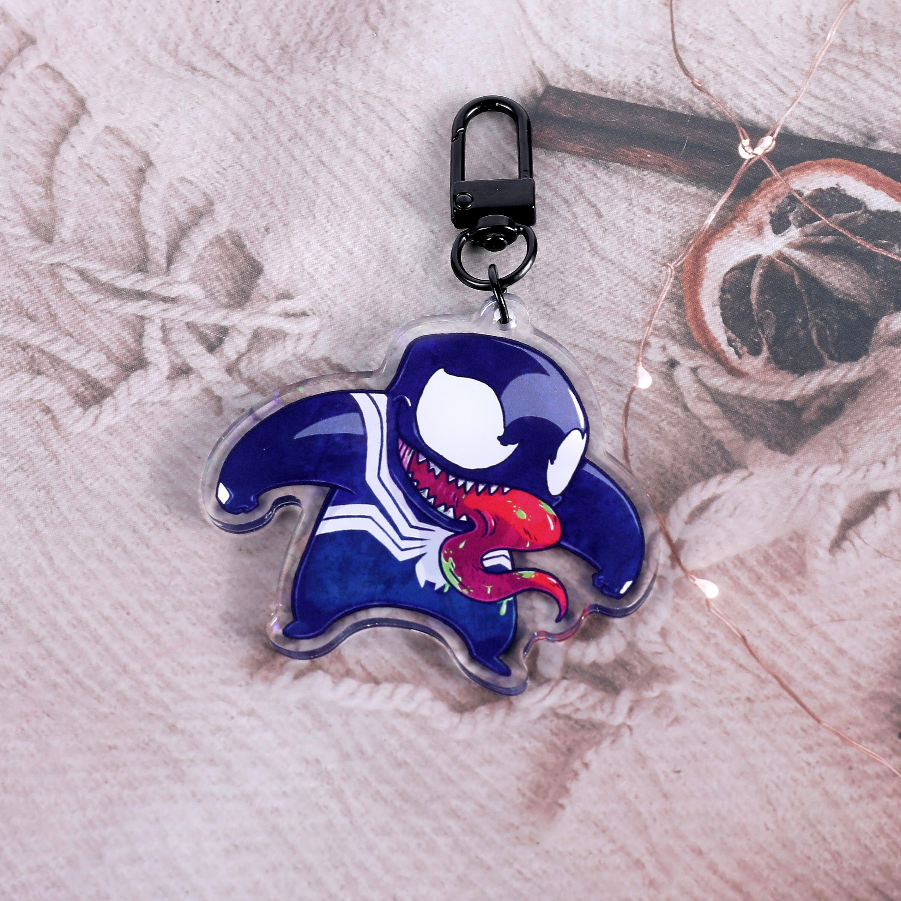Cute Venom Acrylic Charm, Kawaii Keychain Double-sided 2.5 Inch ...