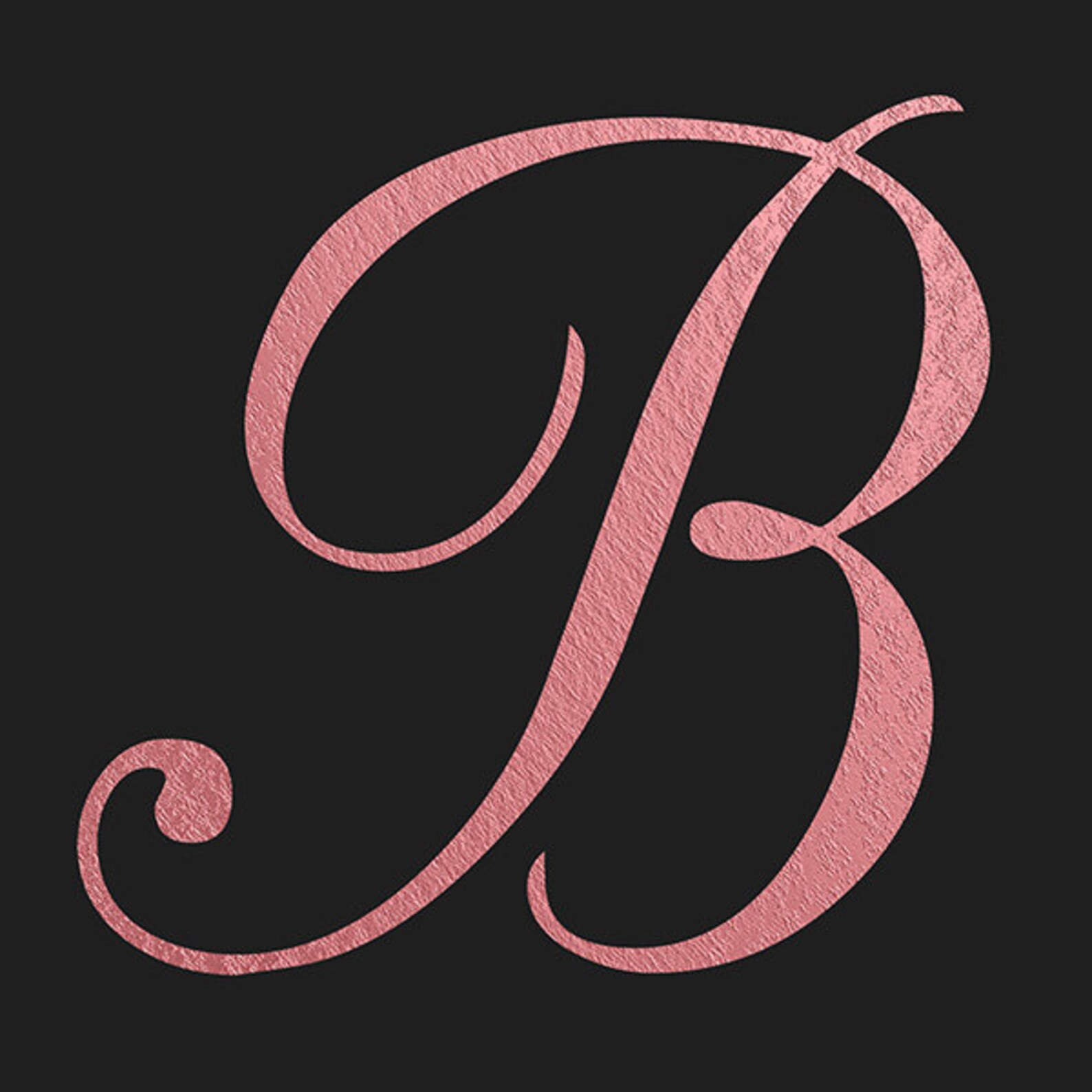 ROSE CURSIVE Pink Foil Alphabet Clipart Gold Letters Clip | Etsy