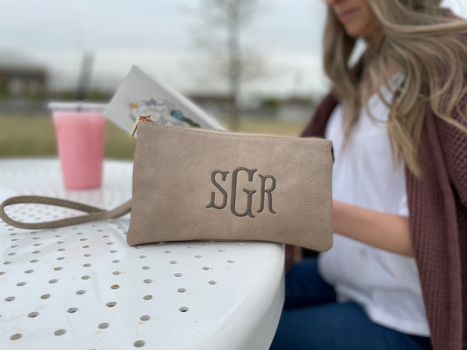 Monogrammed Wristlet Wallet Personalized Wristlet Wallet - Etsy
