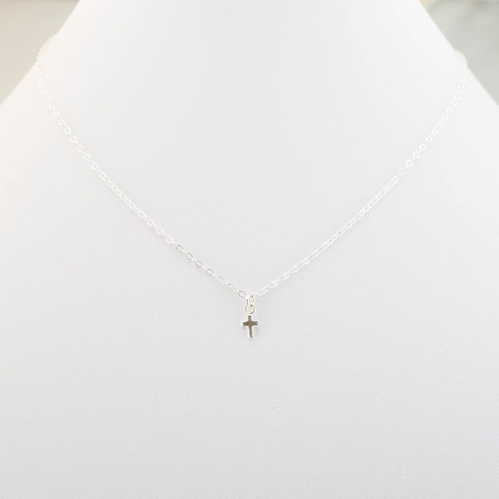 Tiny Cross Necklace, Simple Necklace, Delicate Necklace, Mothers ...