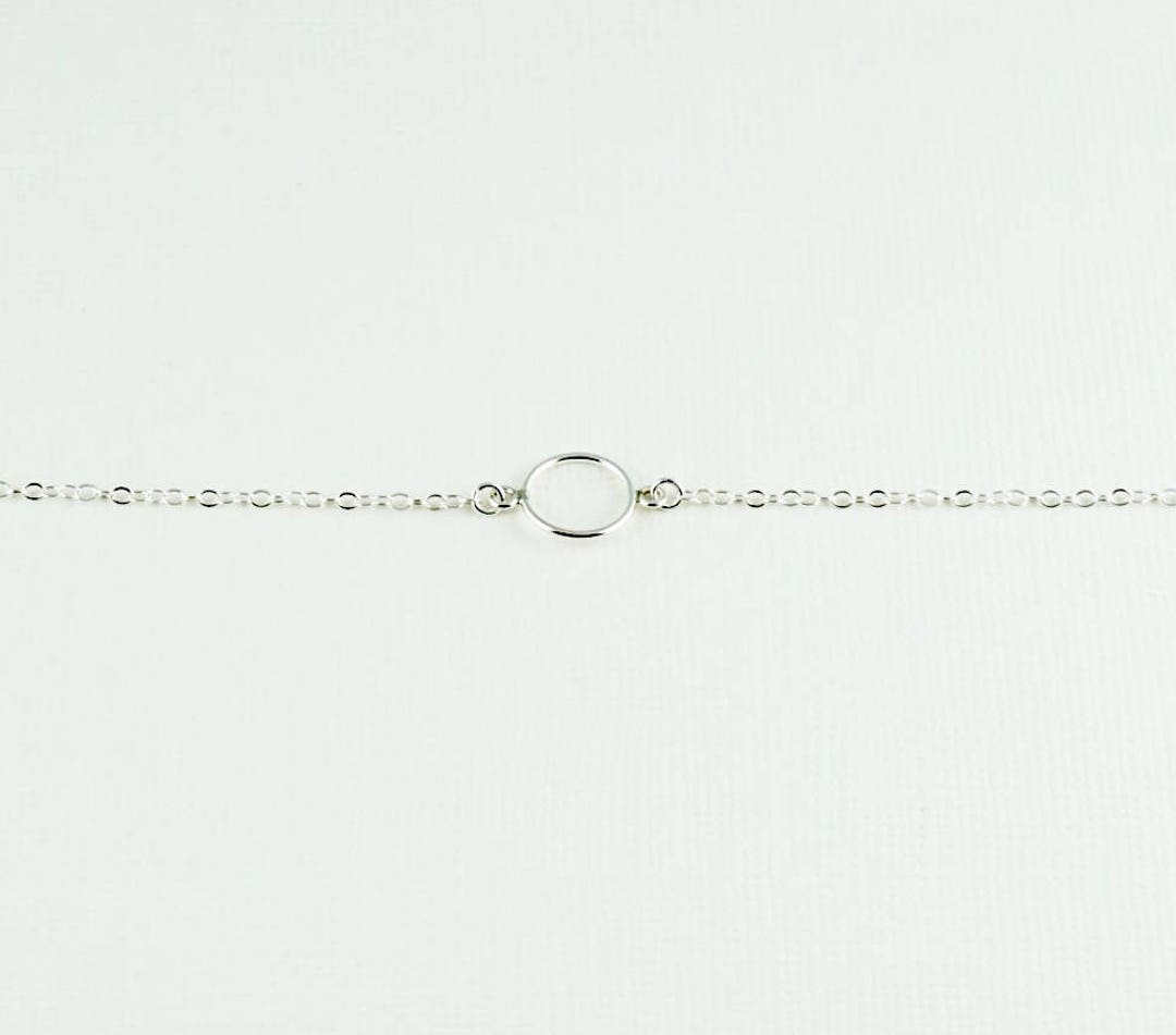 Collar Tiny Circle, Collar Delicado, Collar Madres, Collar De Plata ...