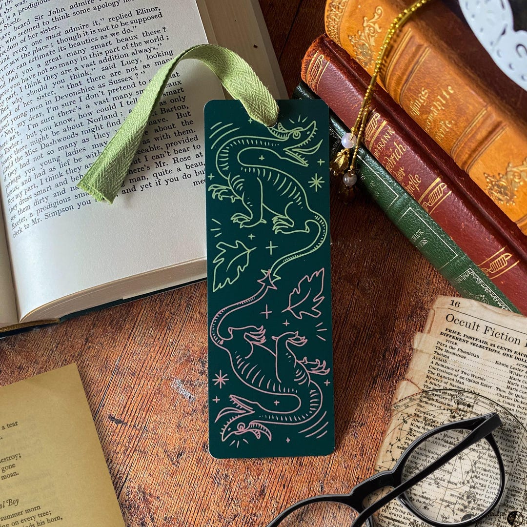 Medieval Dragon Bookmark Fantasy Book Lover Gift Handcrafted Dragon ...