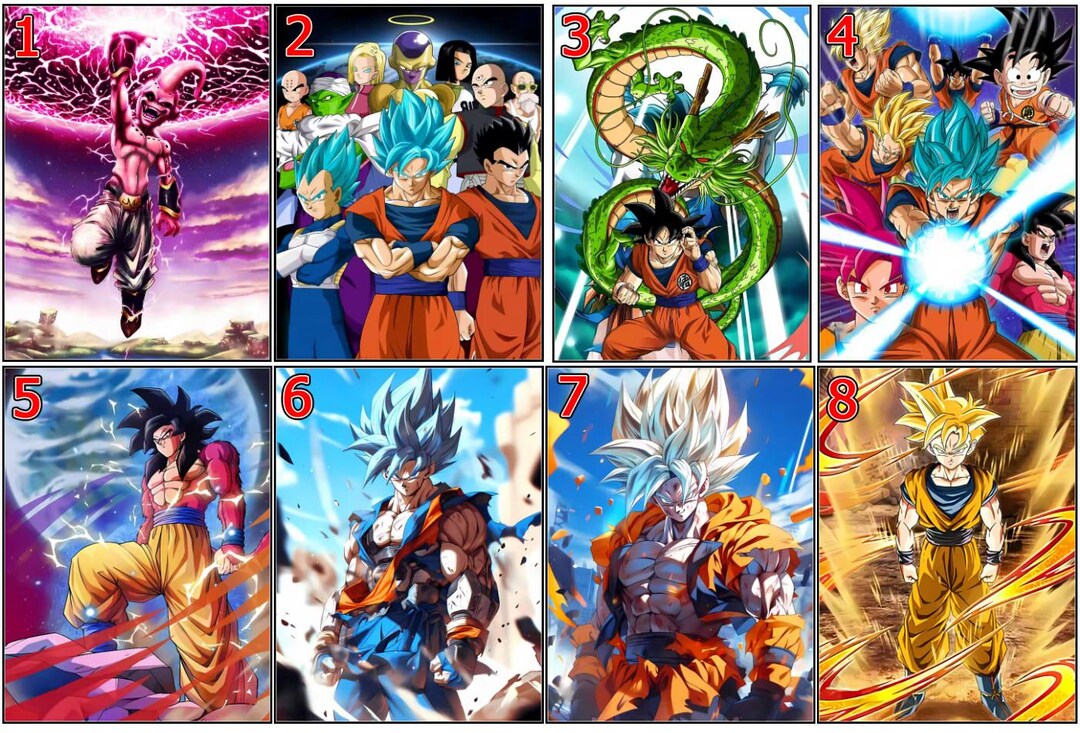 5D DIY Diamond Painting Kit Full Drill, Dragon Ball Goku Mosaic Diamond ...