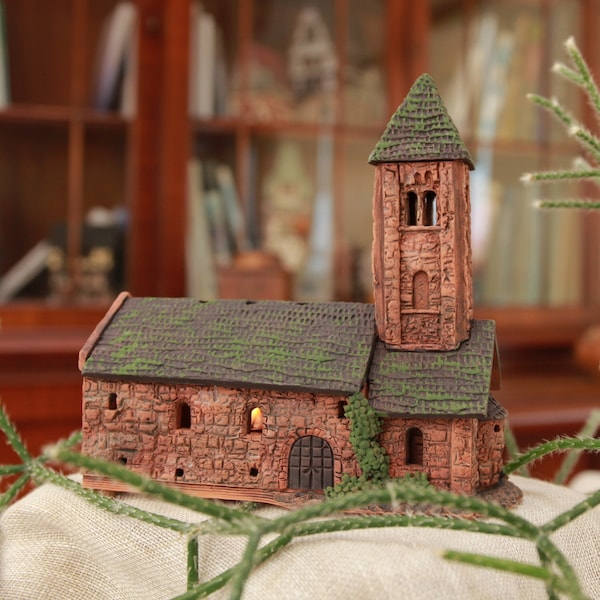 Lighted Ceramic Church - Etsy