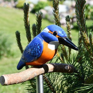 Garden Stake Kingfisher Bird Garden Decor Bird Ceramic Bird Plug for ...