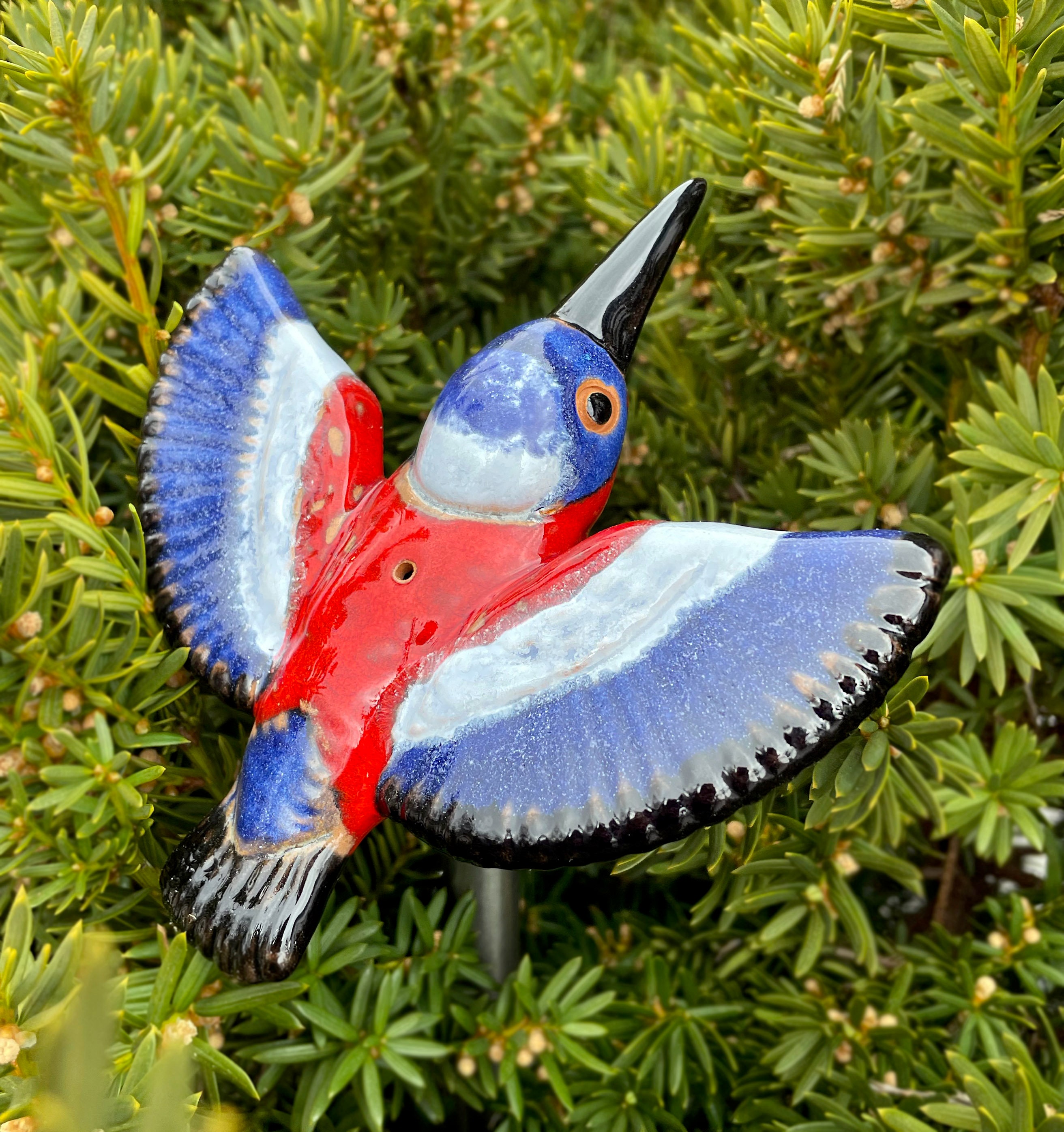 Handmade Frostproof Ceramic Woodpecker Bird Garden Stake Decor - Etsy