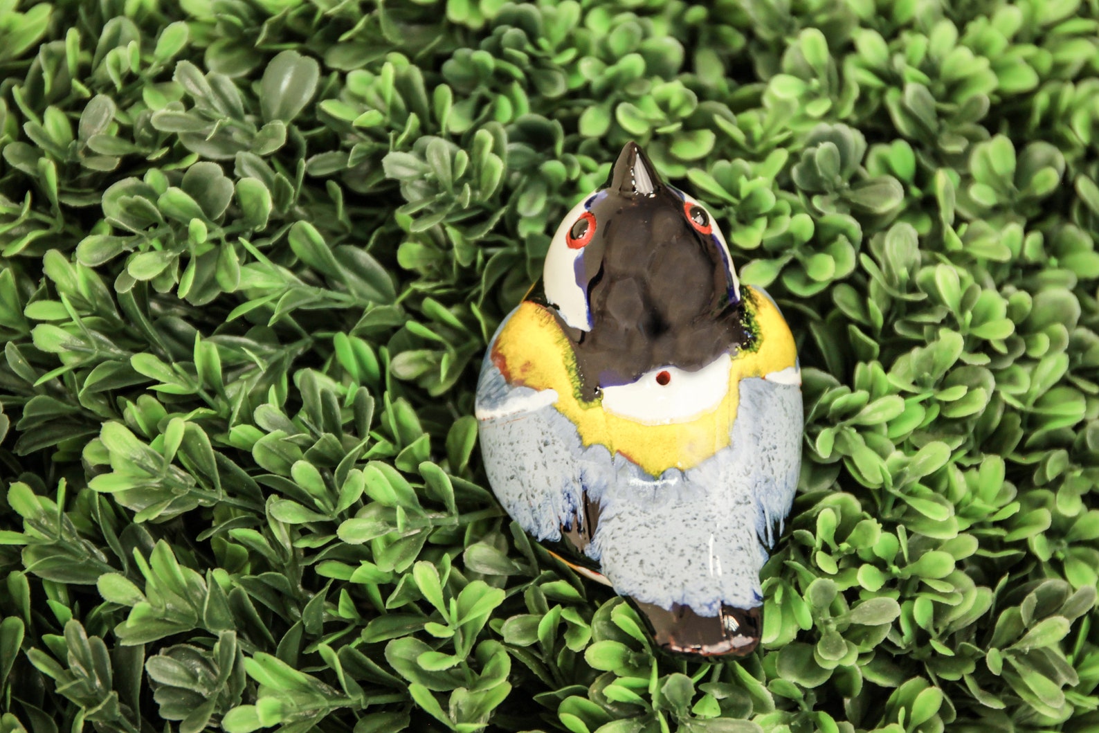 Garden Stake Garden Decor Bird Lawn Stake Ceramic Bird Titmouse Great ...