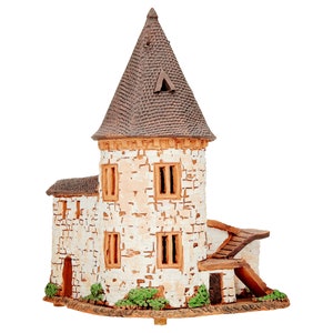 Midene Ceramic House Tea Light Candle Holder Collectible Clay Miniature ...