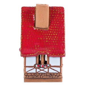 Ceramic Miniature House Cone Incense Holder Incense Burner Home Decor ...