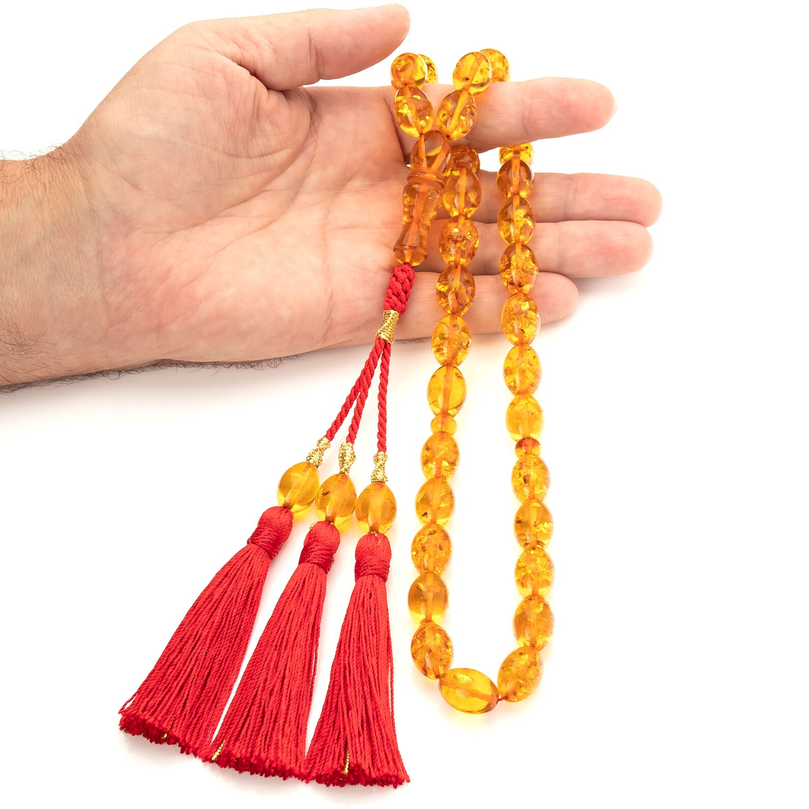 Amber Tasbih 33 Islamic Prayer Beads, Amber Misbaha - Etsy