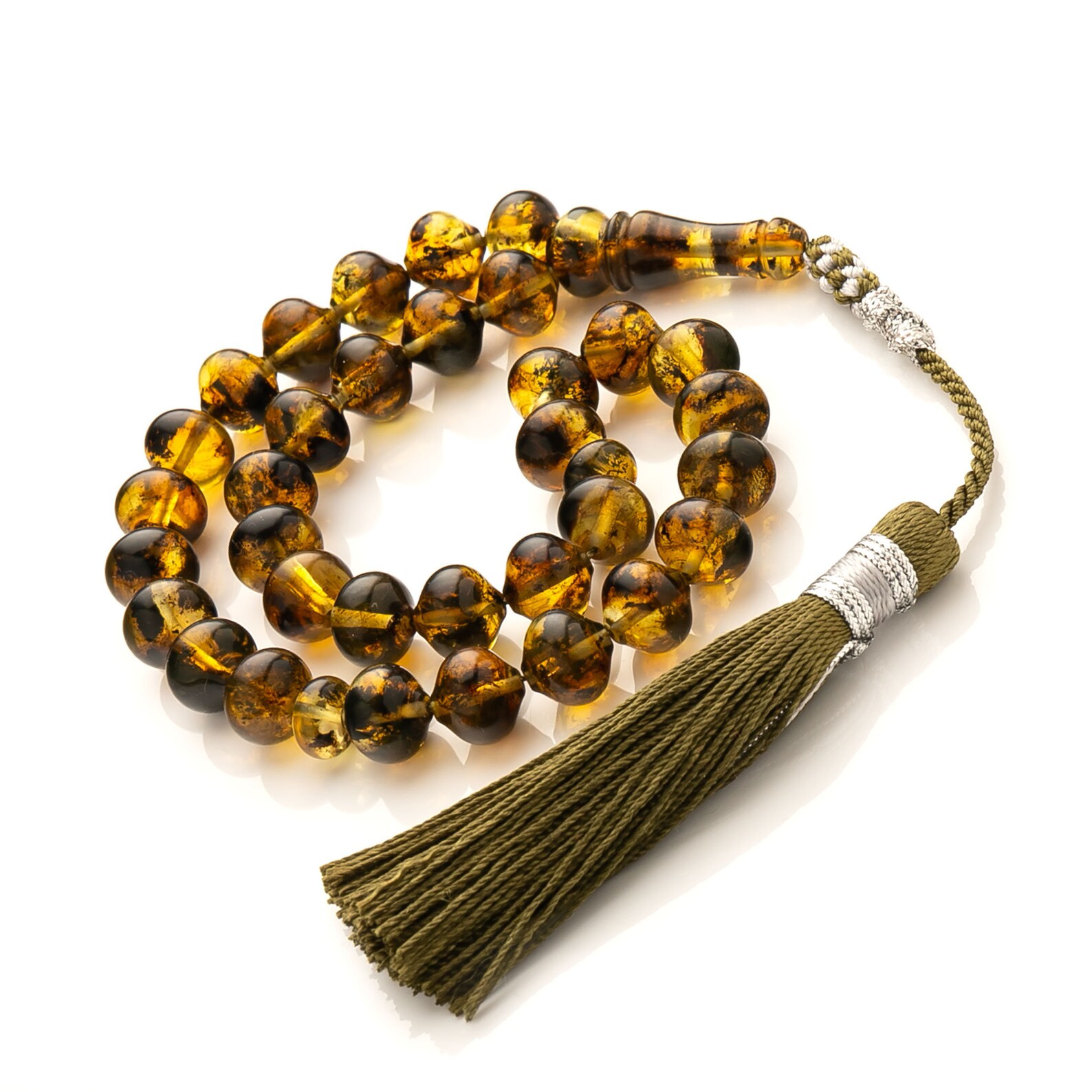 Handmade Muslim Rosary of Baltic Sea Ambergreen Amberamber - Etsy