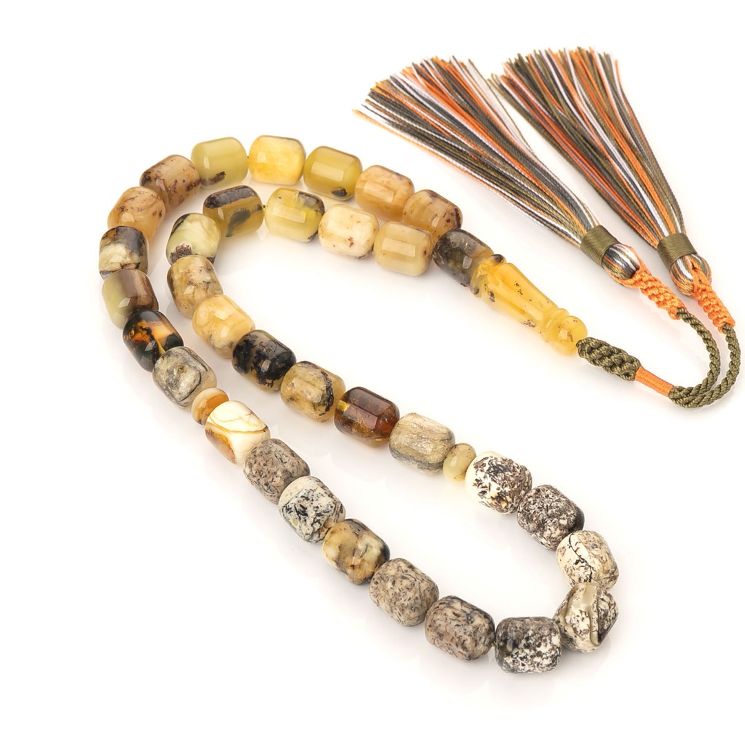 Premium Genuine Amber Rosary-amber Tasbih-muslim Prayer Beads,34g ...