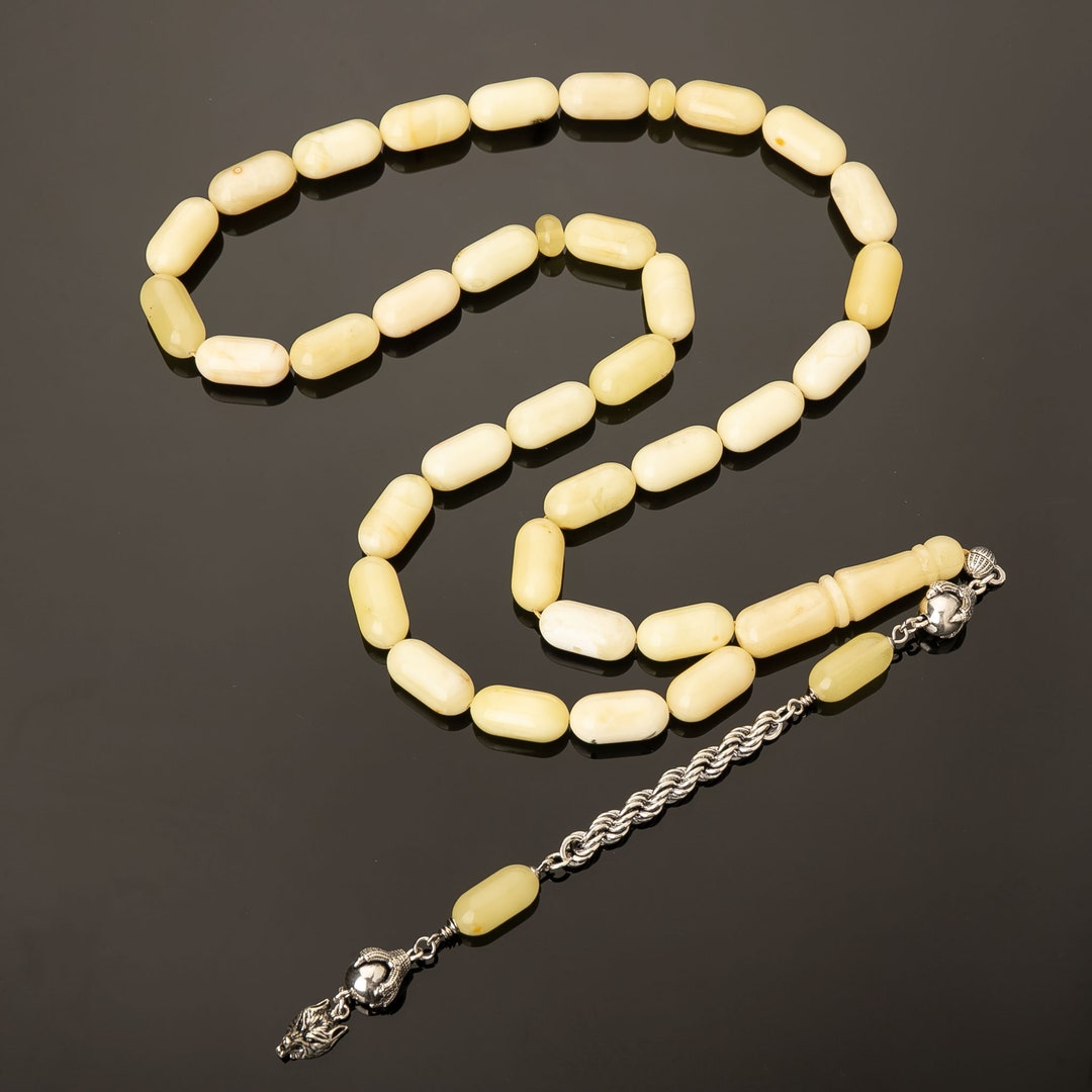 Genuine Amber Tasbih-33 Islamic Prayer Beads,44g-handmade Amber Tesbih ...