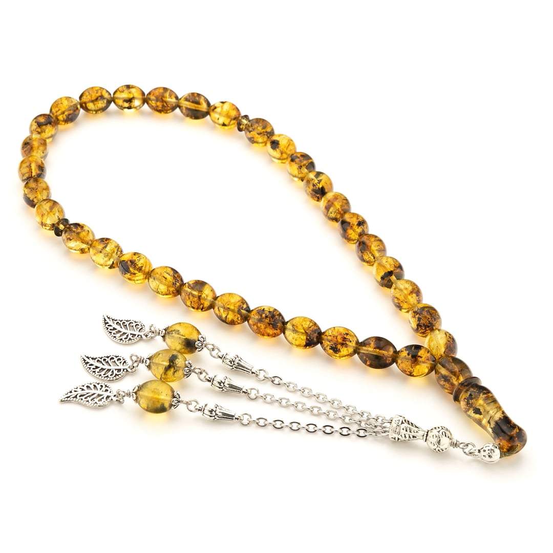 Amber Tasbih-33islamic Prayer Beads,39g-misbaha-kehribar-fossilamber ...