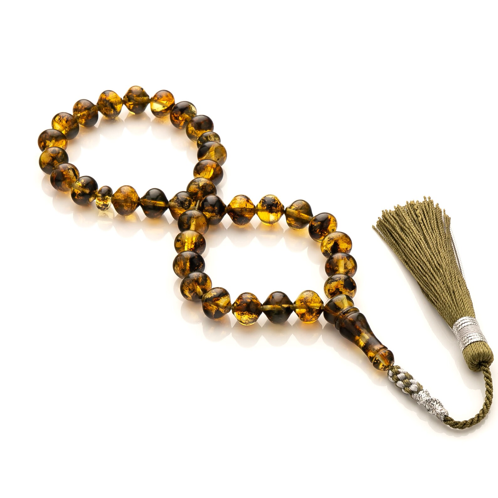 Handmade Muslim Rosary of Baltic Sea Ambergreen Amberamber - Etsy