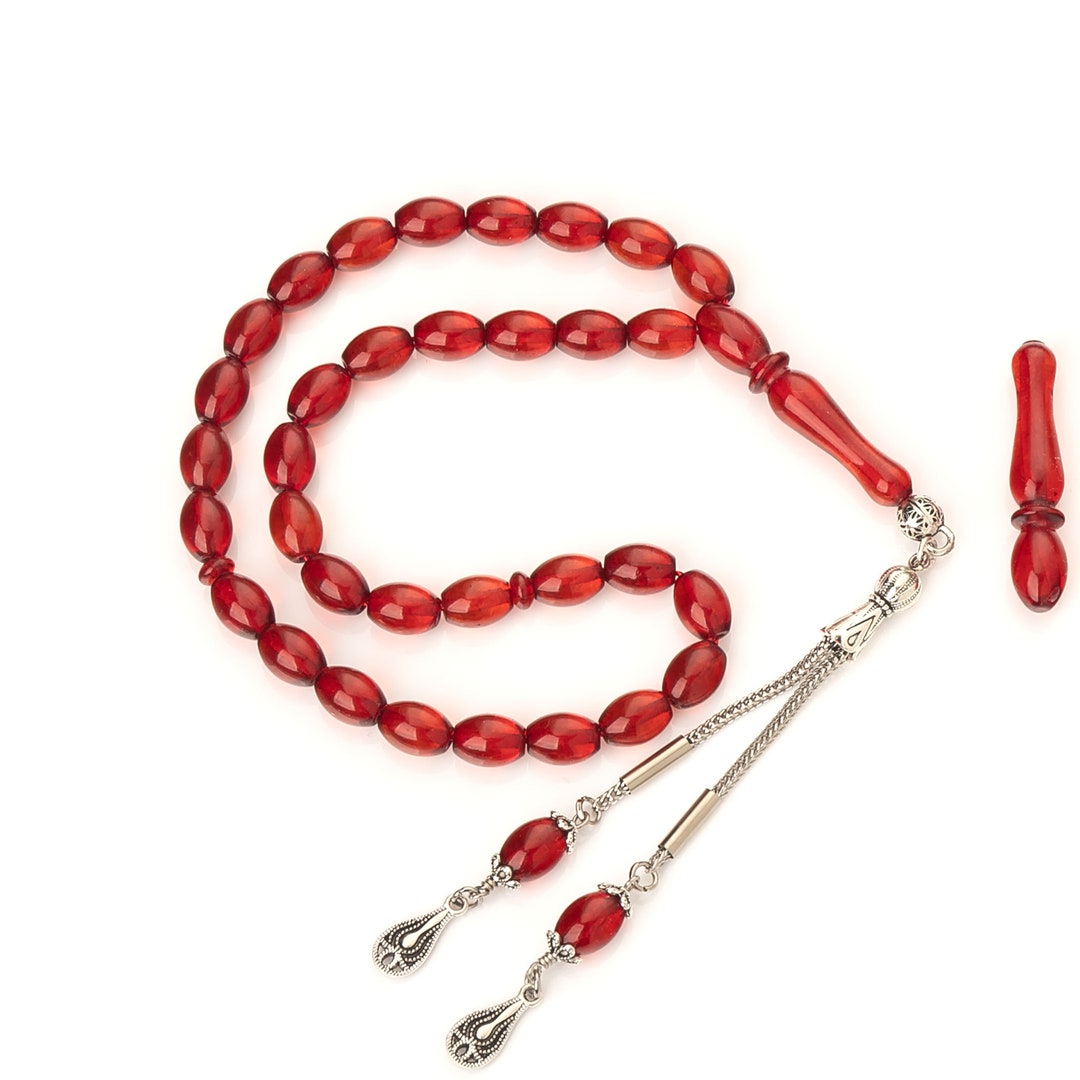 Amber Tasbih|33 Islamic Prayer Beads,15g|+additional Imam|amber Misbaha ...