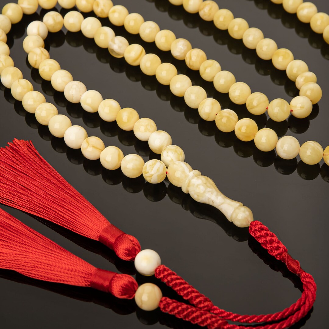 Tiger Amber-amber Misbaha-genuine Amber-99 Islamic Prayer Beads-amber ...
