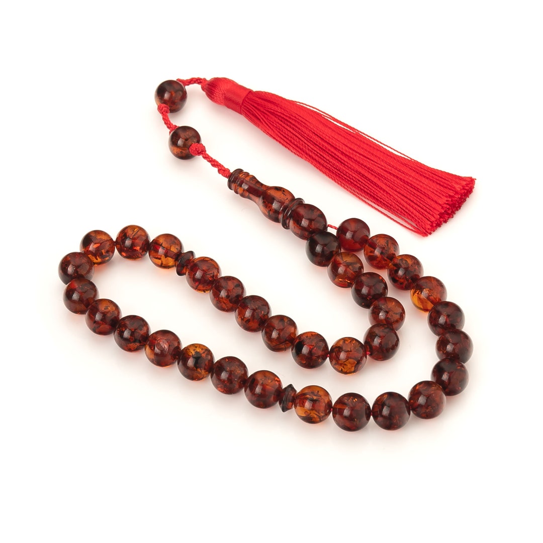 Amber Tesbih-33 Islamic Prayer Beads-amber Rosary-misbaha-sibha-perfect ...